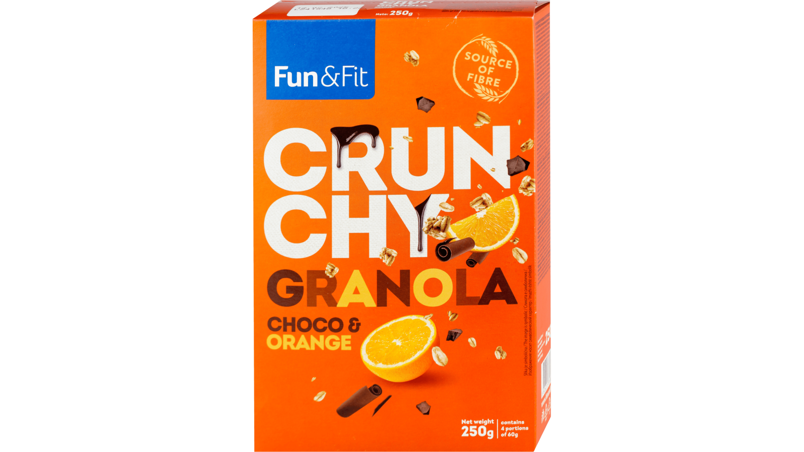 FUN&FIT granola crunchy choco orange 250g - Cenoteka