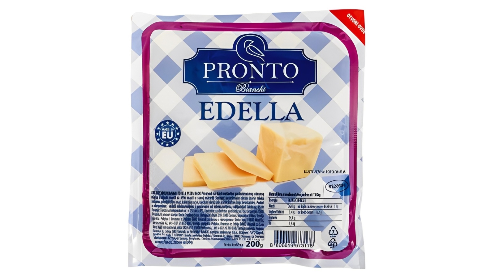 Kačkavalj PRONTO Edela pizza blok 200g - Cene i Akcije