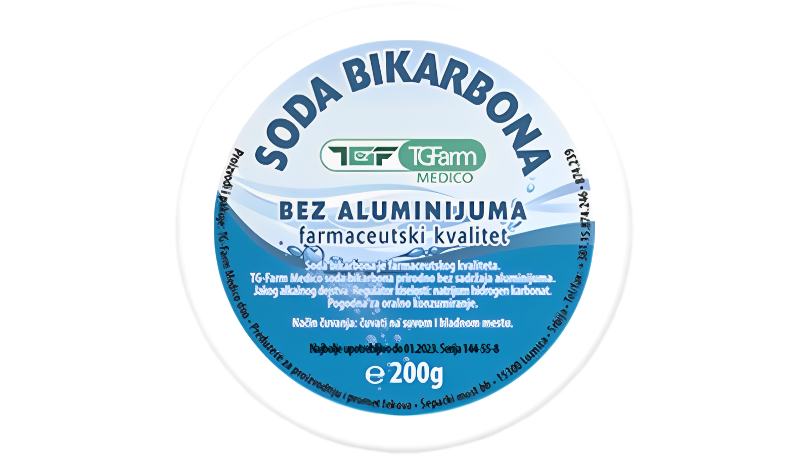 TG FARM soda bikarbona bez aluminijuma 200g - Cenoteka