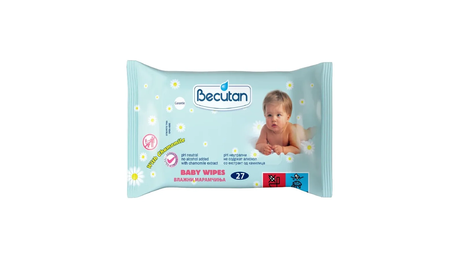 Vlažne maramice BECUTAN Baby 27kom - Cenoteka