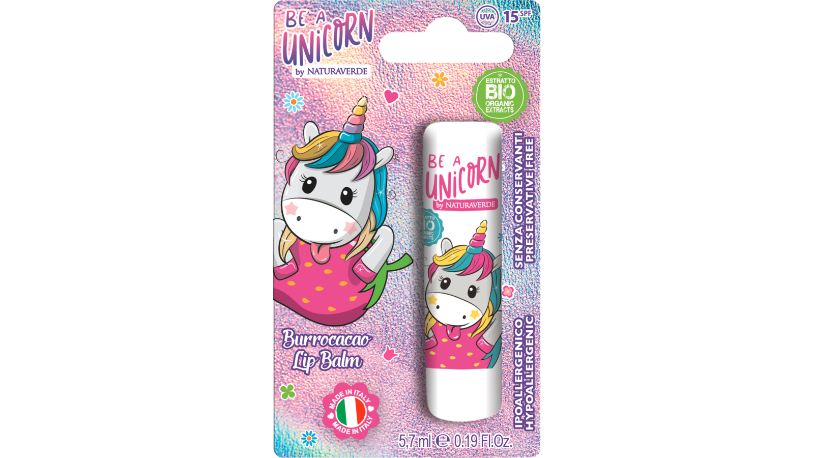 BE A UNICORN balzam za usne SPF15 jagoda 5,7ml - Cenoteka