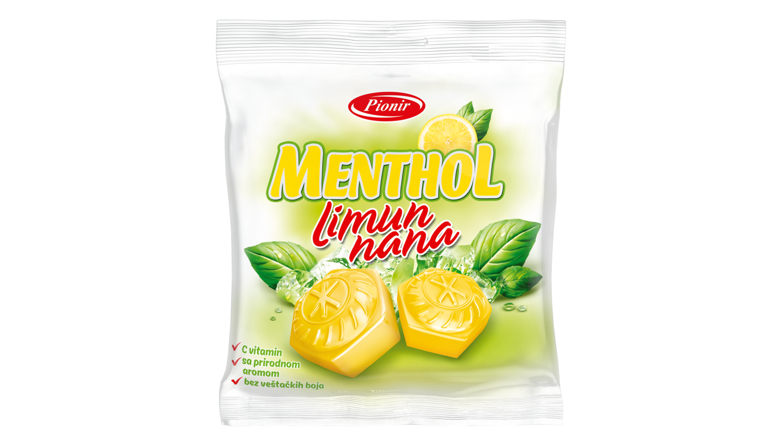 Bombone PIONIR mentol limun i nana 100g - Cenoteka