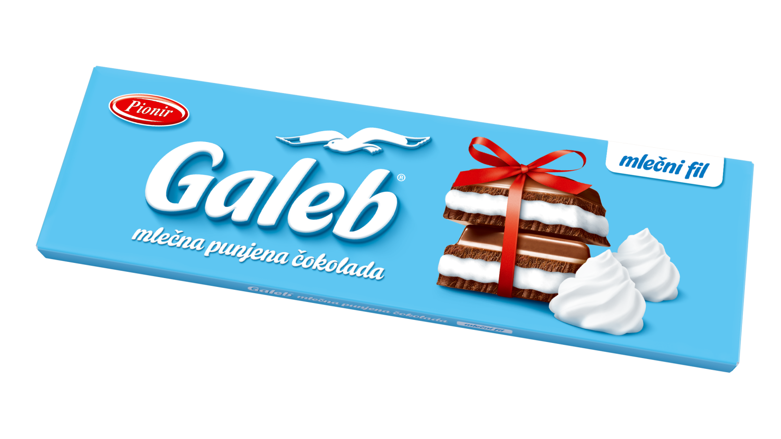 Čokolada PIONIR Galeb sa mlečnim filom 250g - Cenoteka