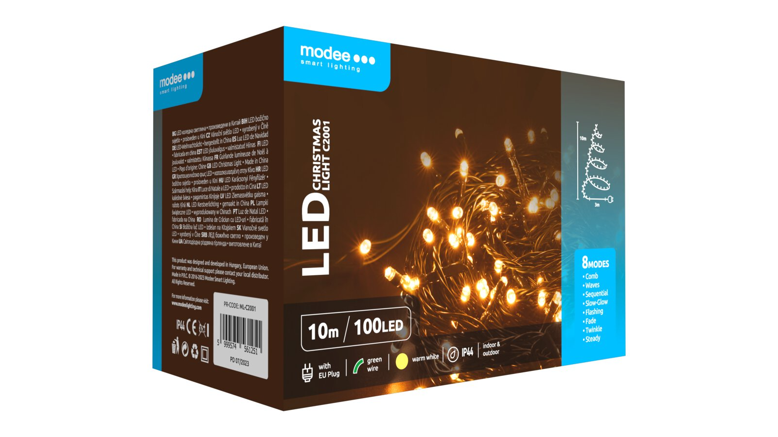 Lampice sa 100 toplo belih LED dioda Musicman ML-C2001 - Cenoteka