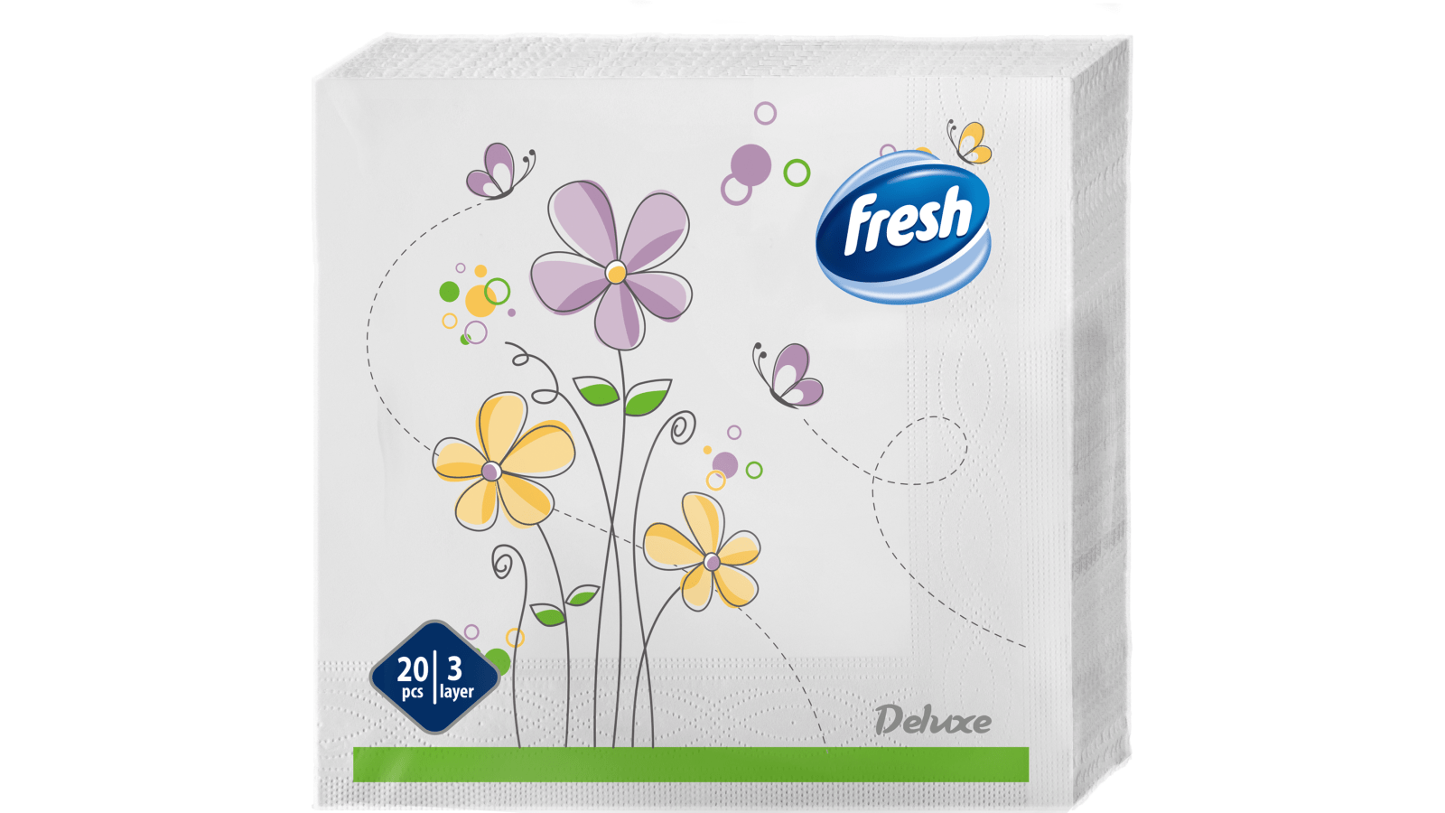Salvete FRESH Deluxe cveće 3sloja 20kom - Cenoteka