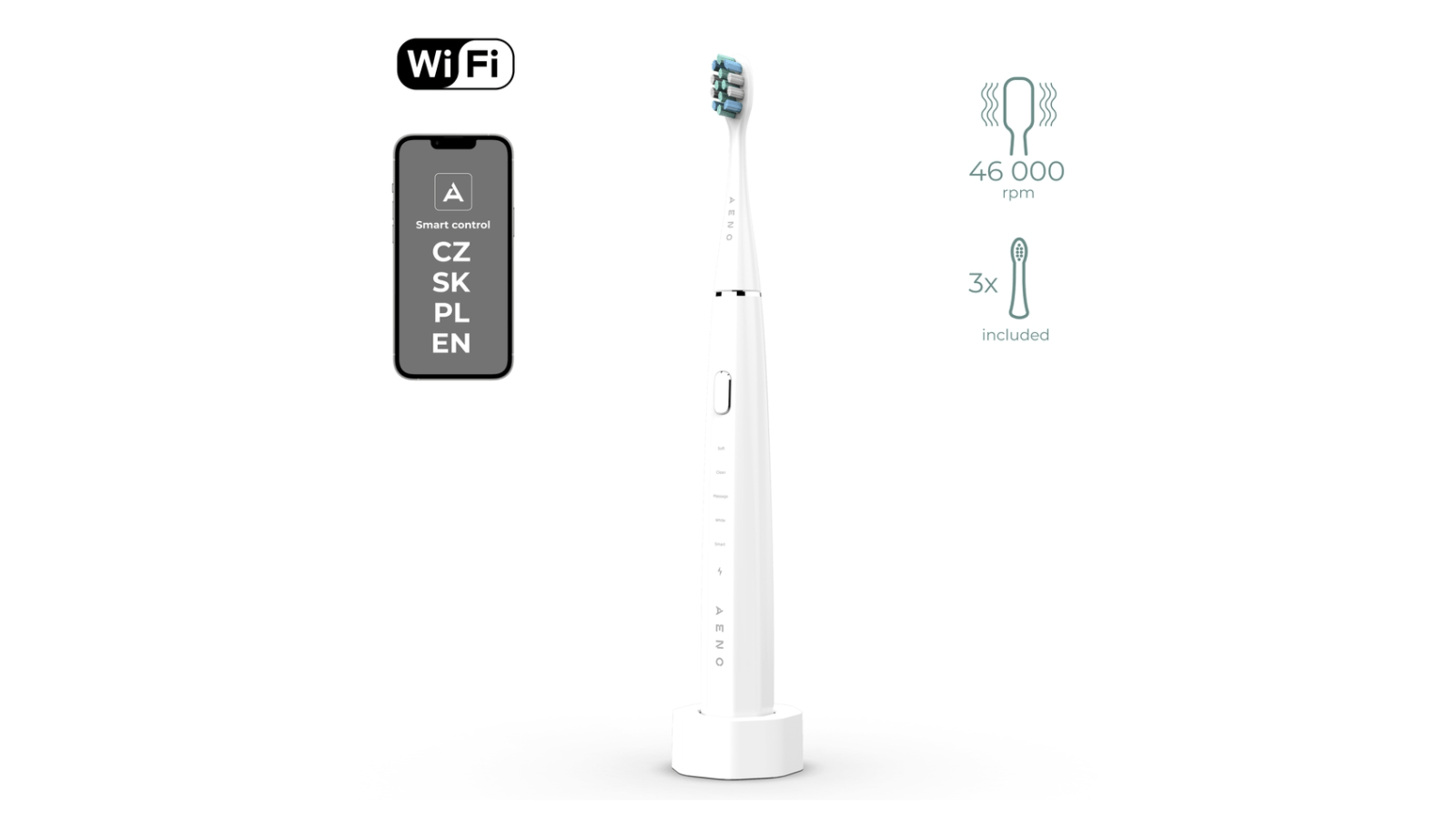 AENO Smart Sonic električna četkica za zube i dodaci - Cenoteka