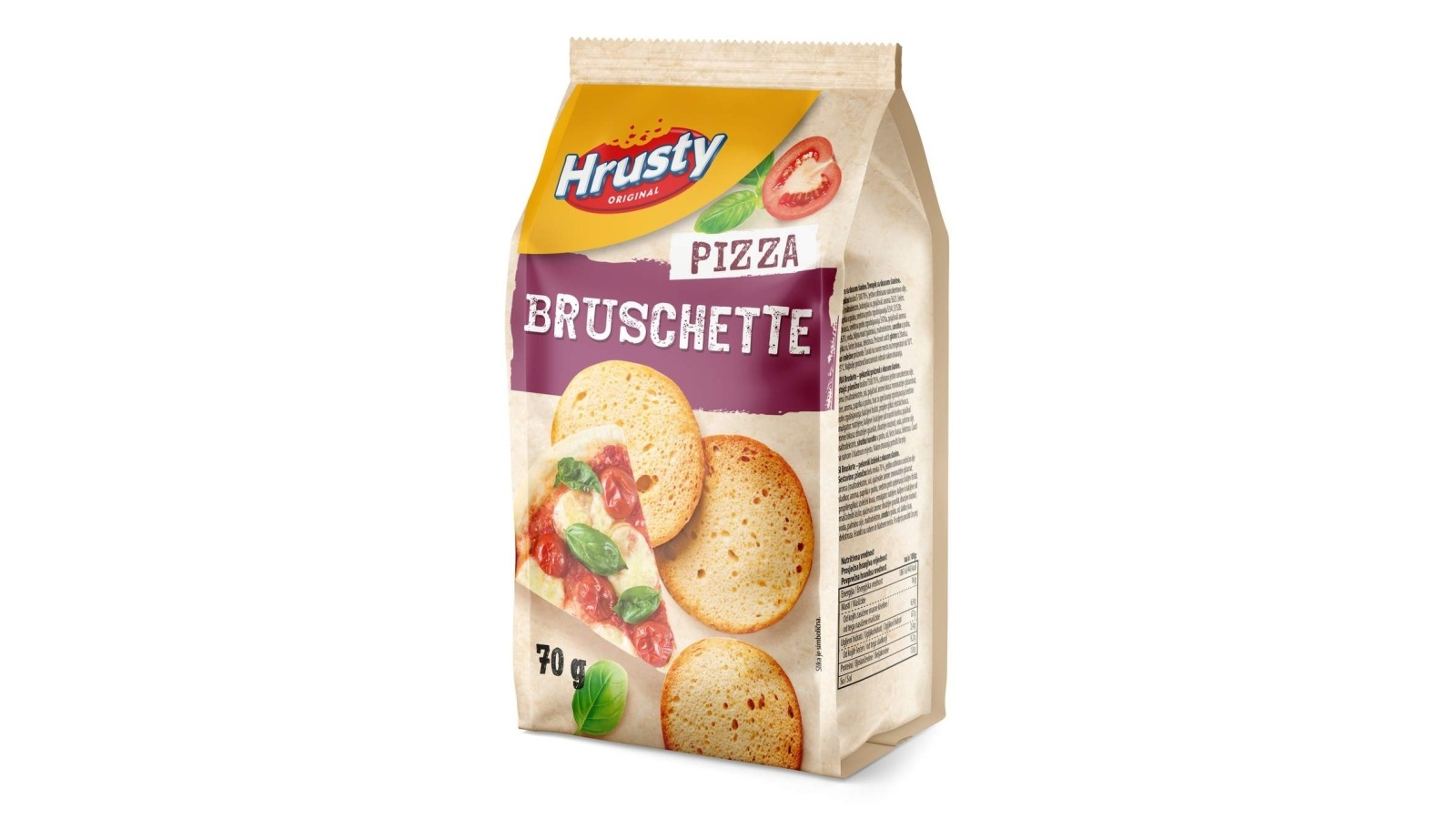 Brusketi HRUSTY pizza 70g - Cenoteka
