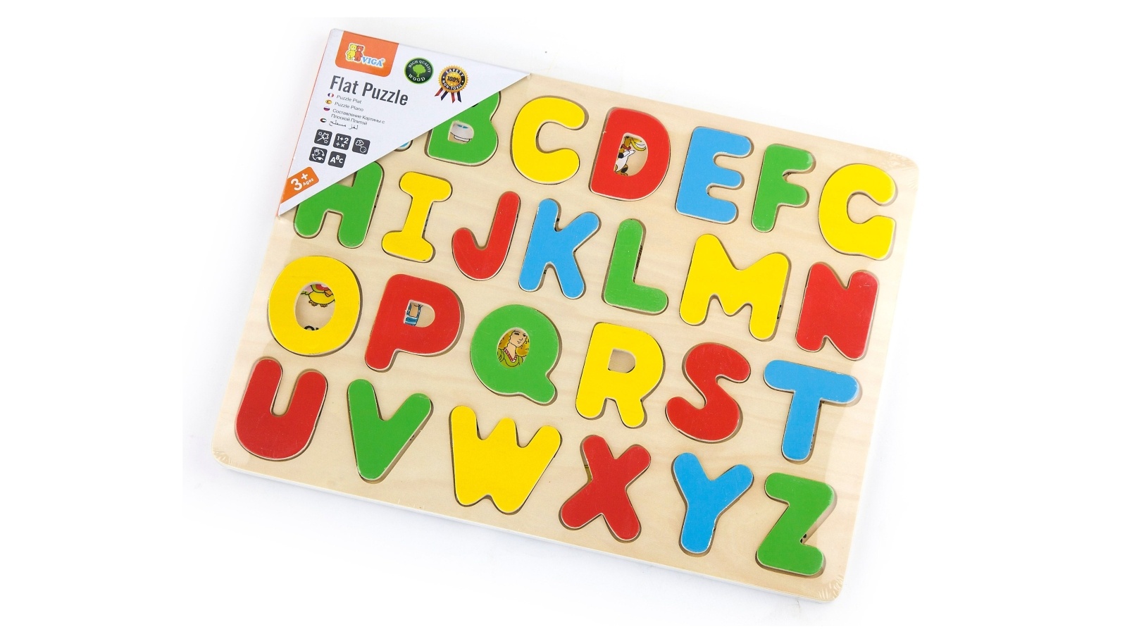 Drvena slagalica mala slova VIGA - Cenoteka