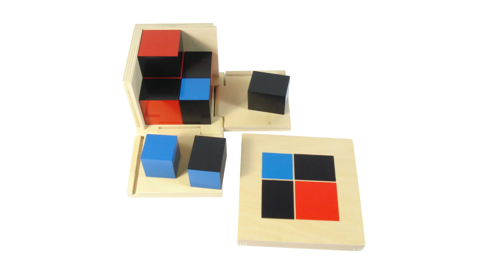 Drvene kocke za slaganje 2x2 MONTESSORI - Cenoteka