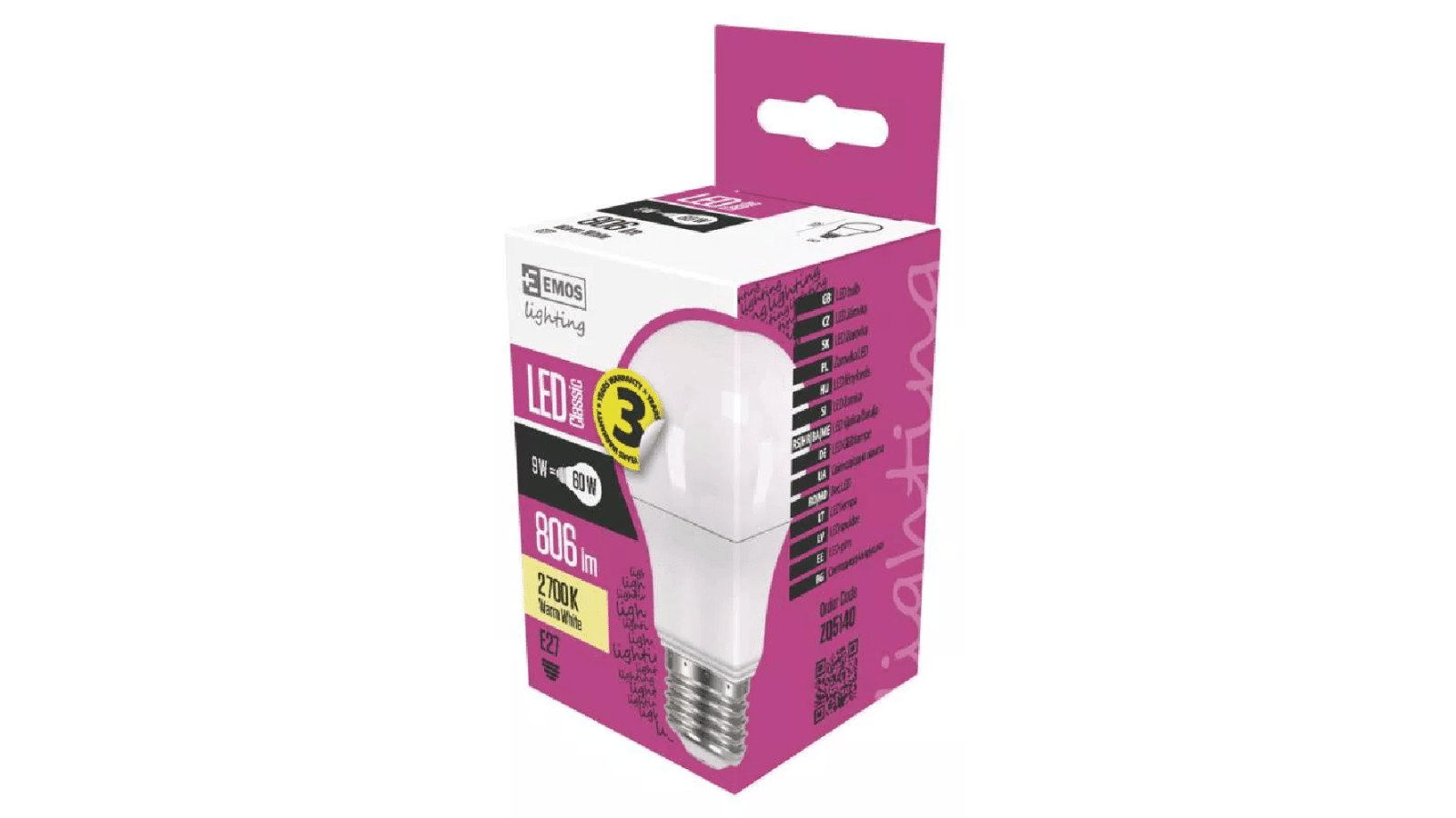 EMOS LED sijalica E27 9W Classic A60 WW ZQ5140 - Cenoteka