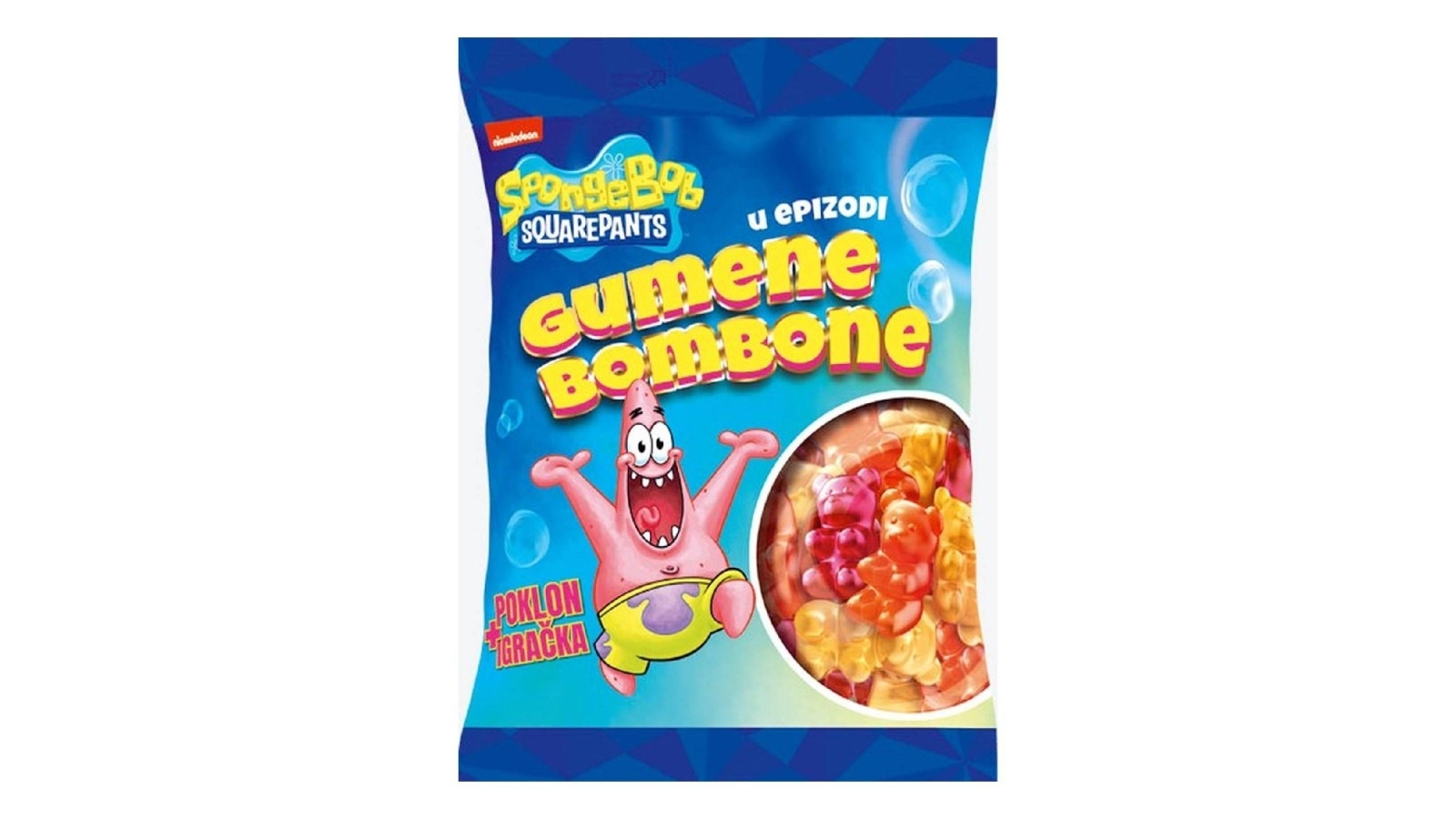 Gumene bombone NELLY Sunđer Bob + igračka 90g - Cenoteka