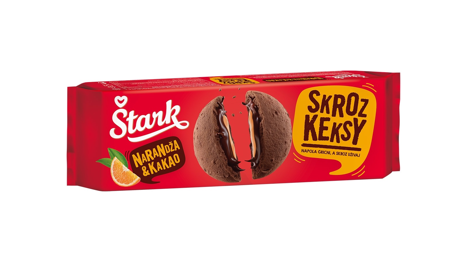 Keks ŠTARK skroz keksy kakao narandža 135g - Cenoteka