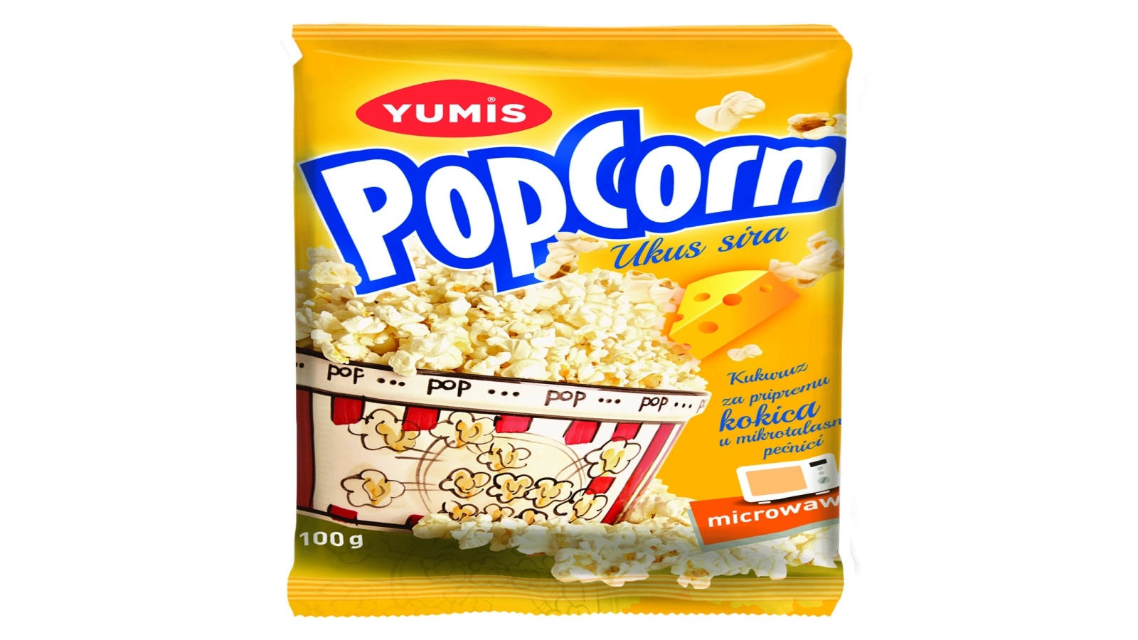 Kokice YUMIS za mikrotalasnu sa sirom 100g - Cene i Akcije