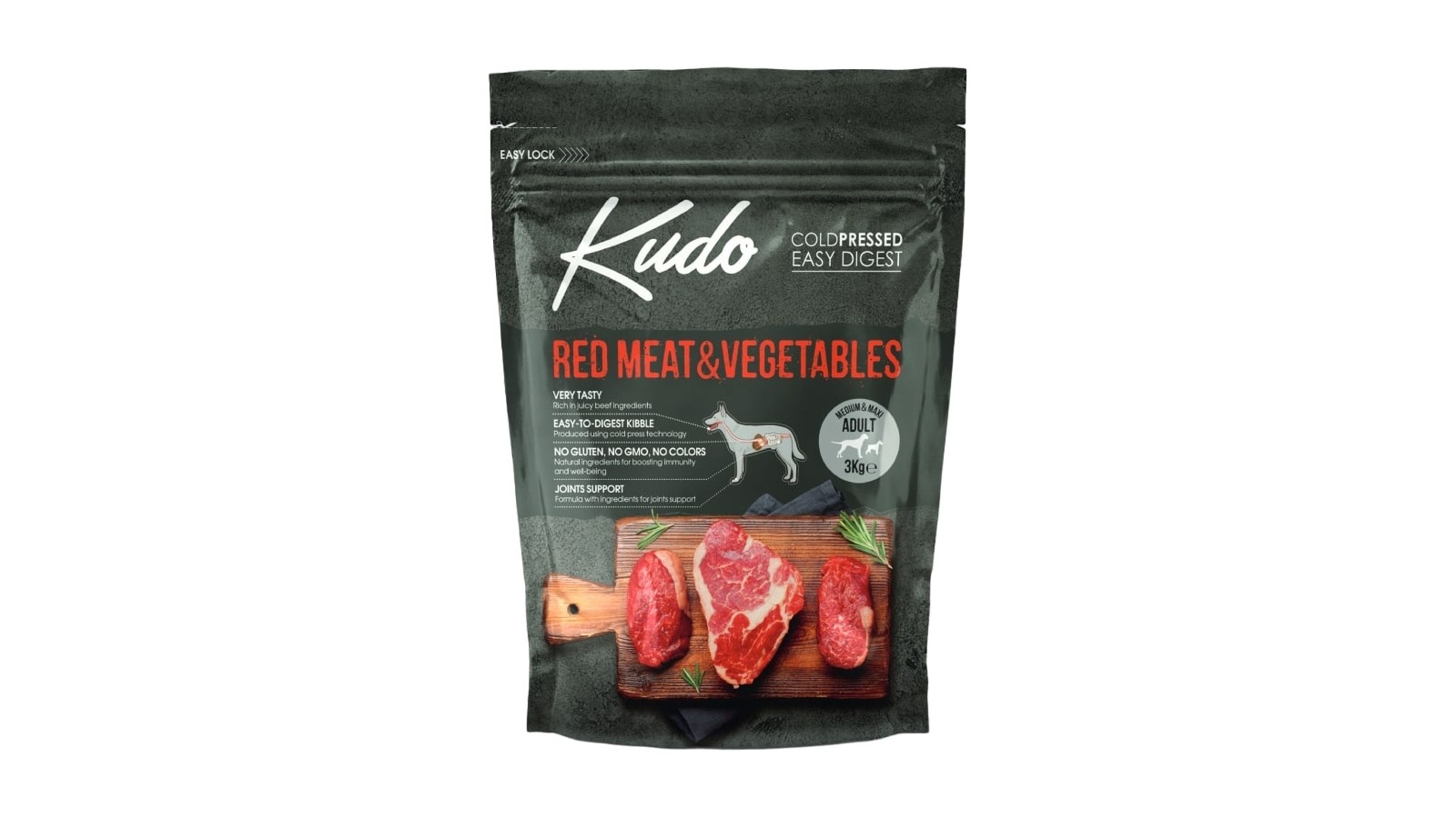 KUDO Medium & maxi adult crveno meso i povrće 3kg - Cenoteka