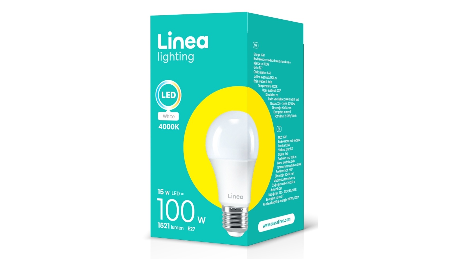 LINEA LED sijalica E27 15W (100W) A60 3000K - Cenoteka