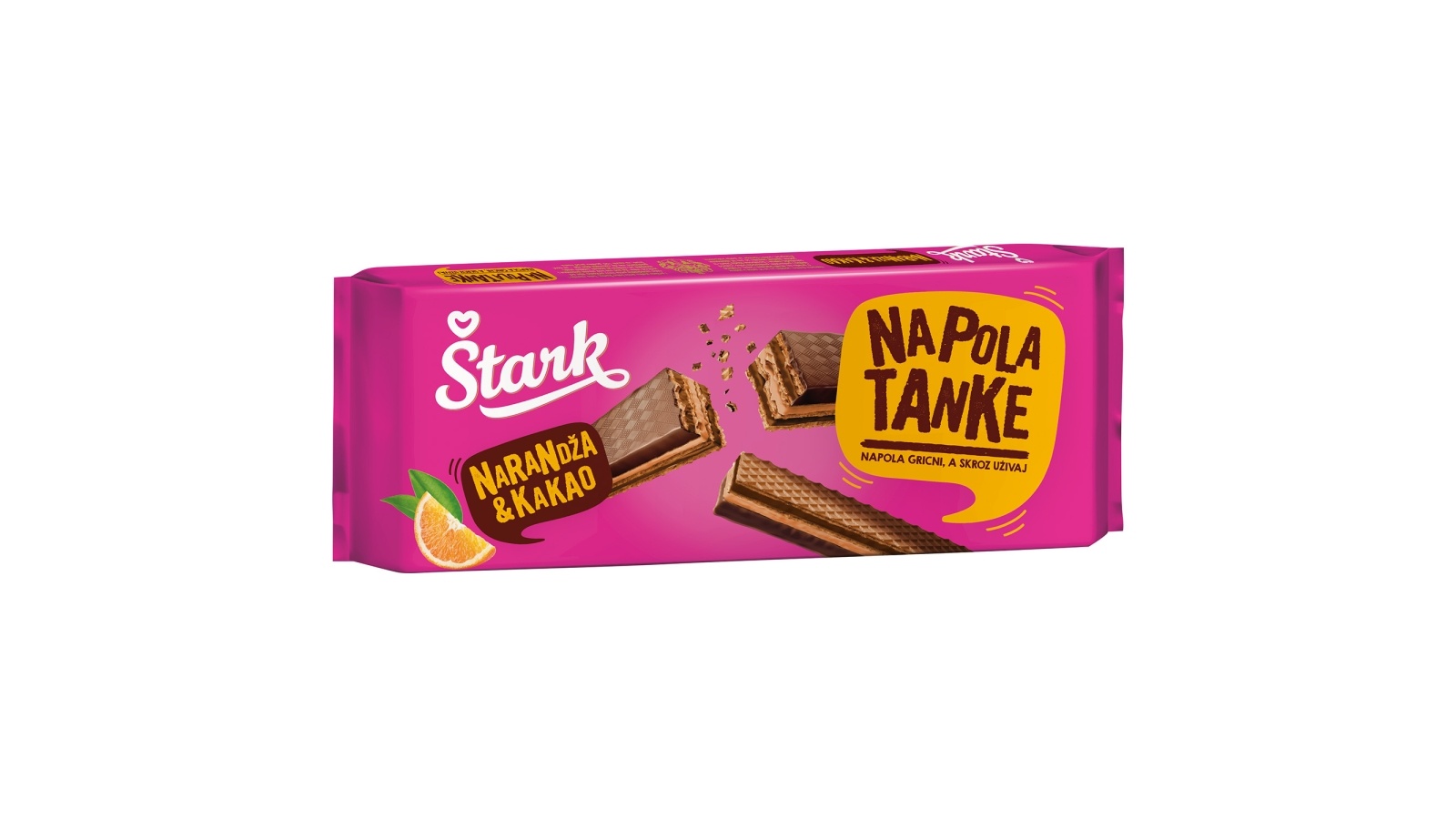 Napolitanke ŠTARK Na pola tanke narandža 130g - Cenoteka