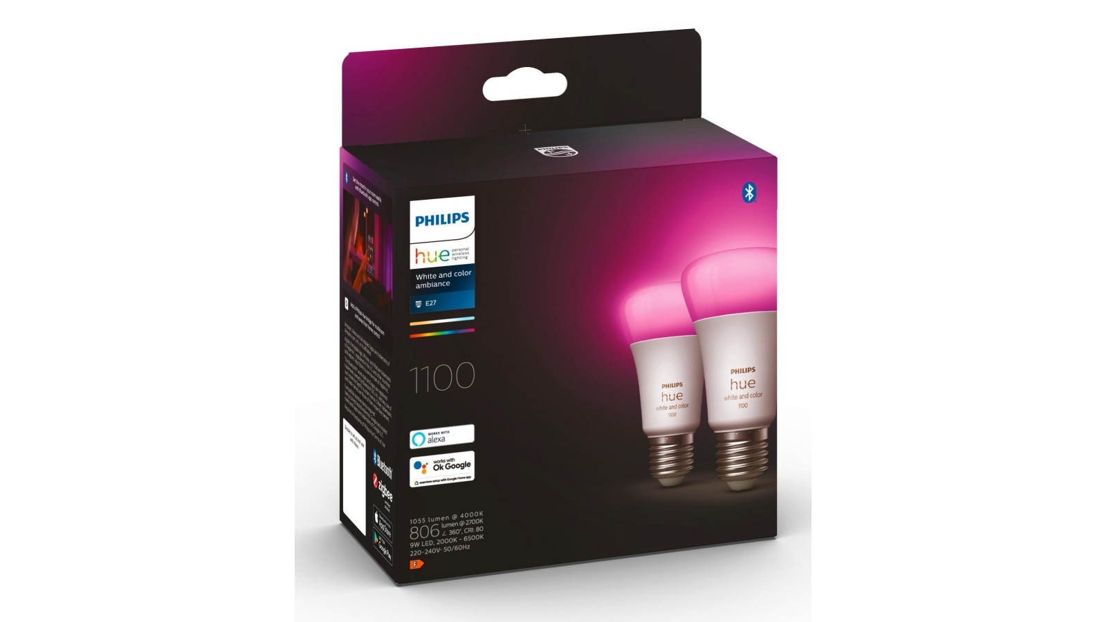 PHILIPS LED set smart sijalica E27 9W A60 HUE WCA 2kom - Cenoteka