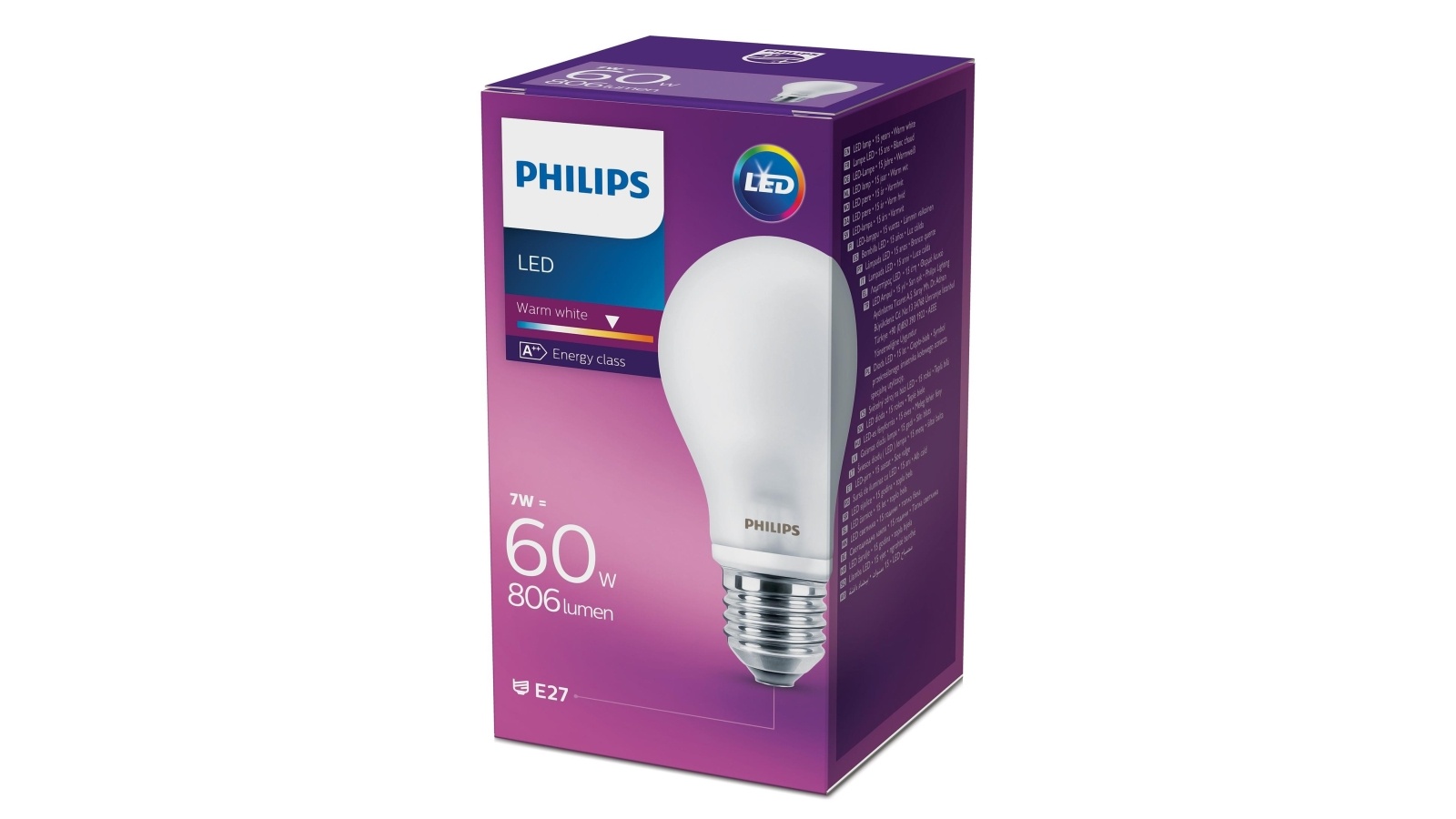 PHILIPS LED sijalica E27 7W (60W) A60 WW MAT ND PS600 - Cenoteka