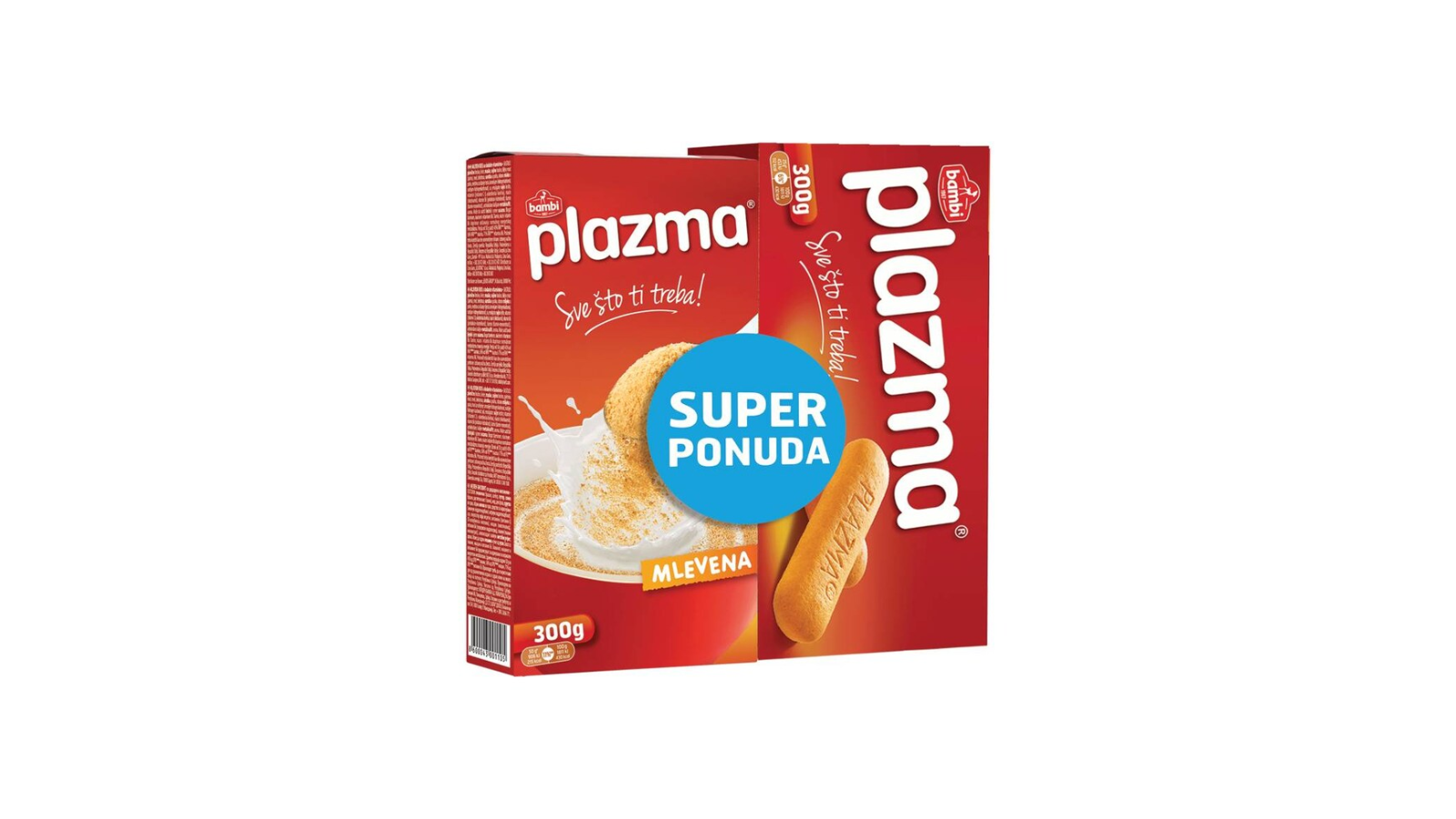 PLAZMA keks 300g + PLAZMA mlevena 300g XXL - Cenoteka
