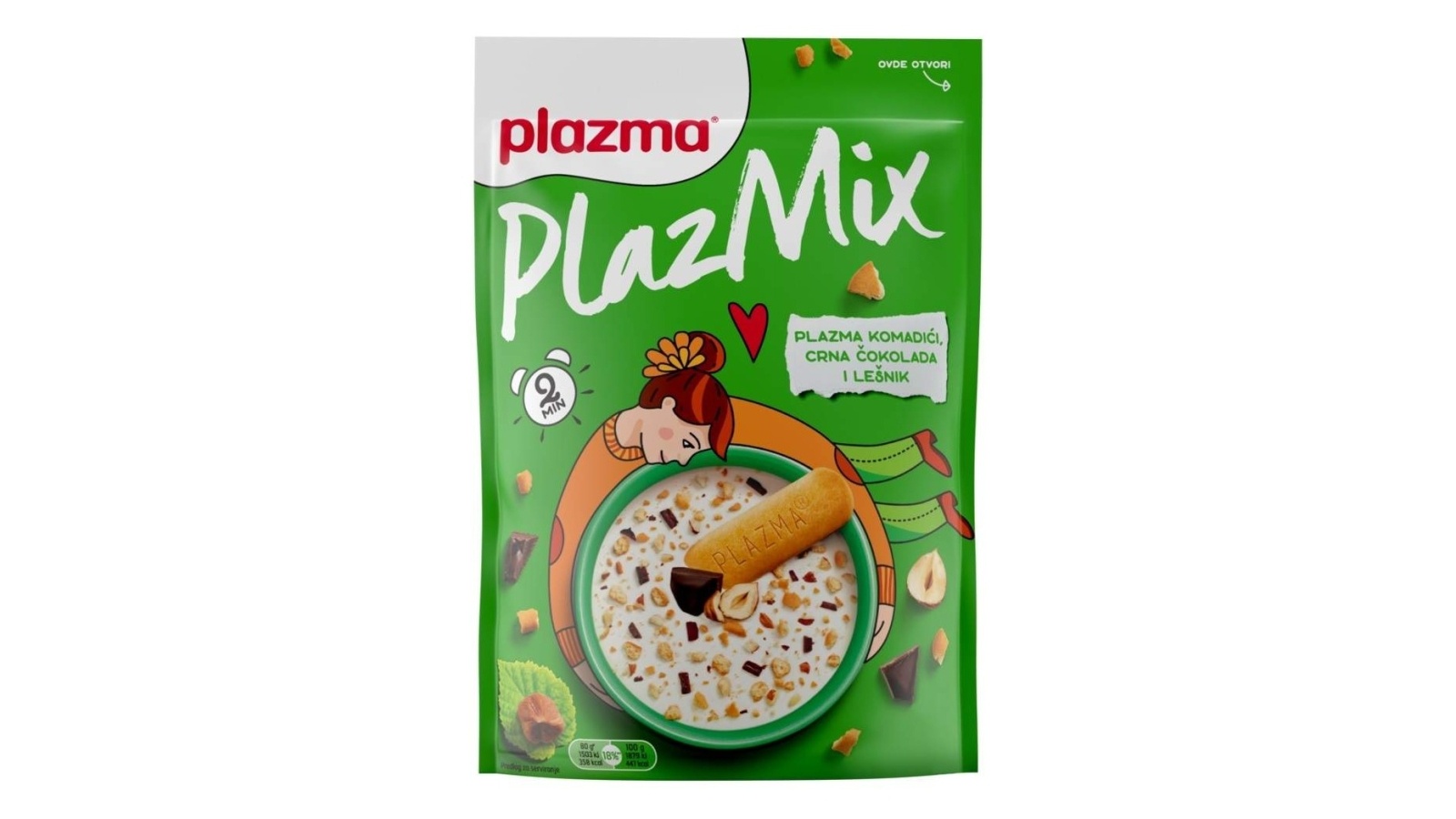 PLAZMIX obrok komadići crna čokolada i lešnik 80g - Cene i Akcije