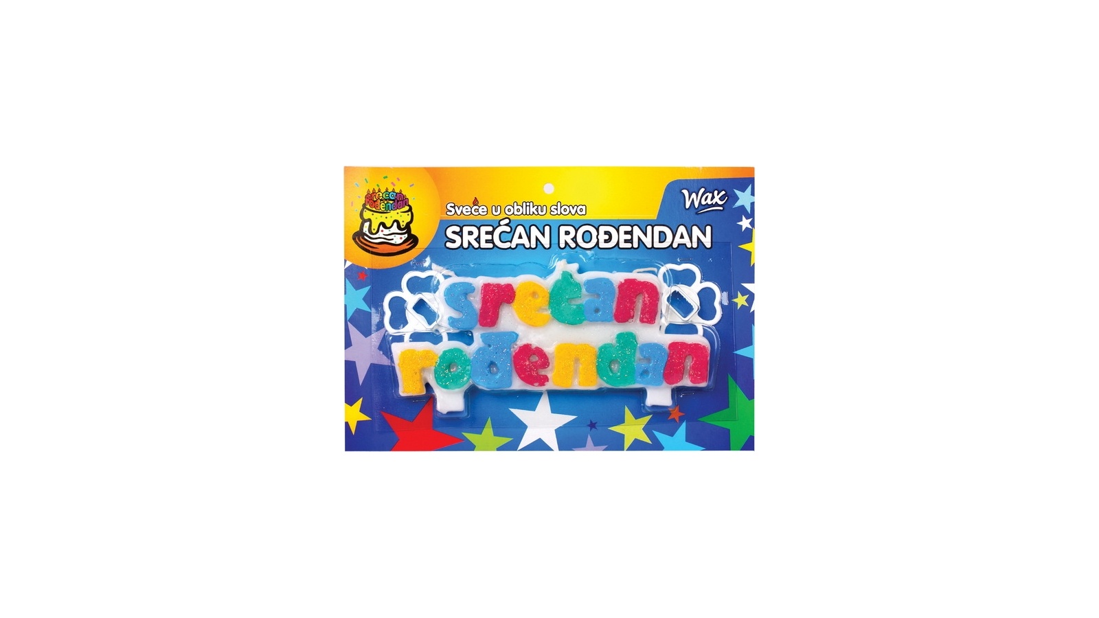 Svećice slova Srećan rođendan WAX - Cenoteka