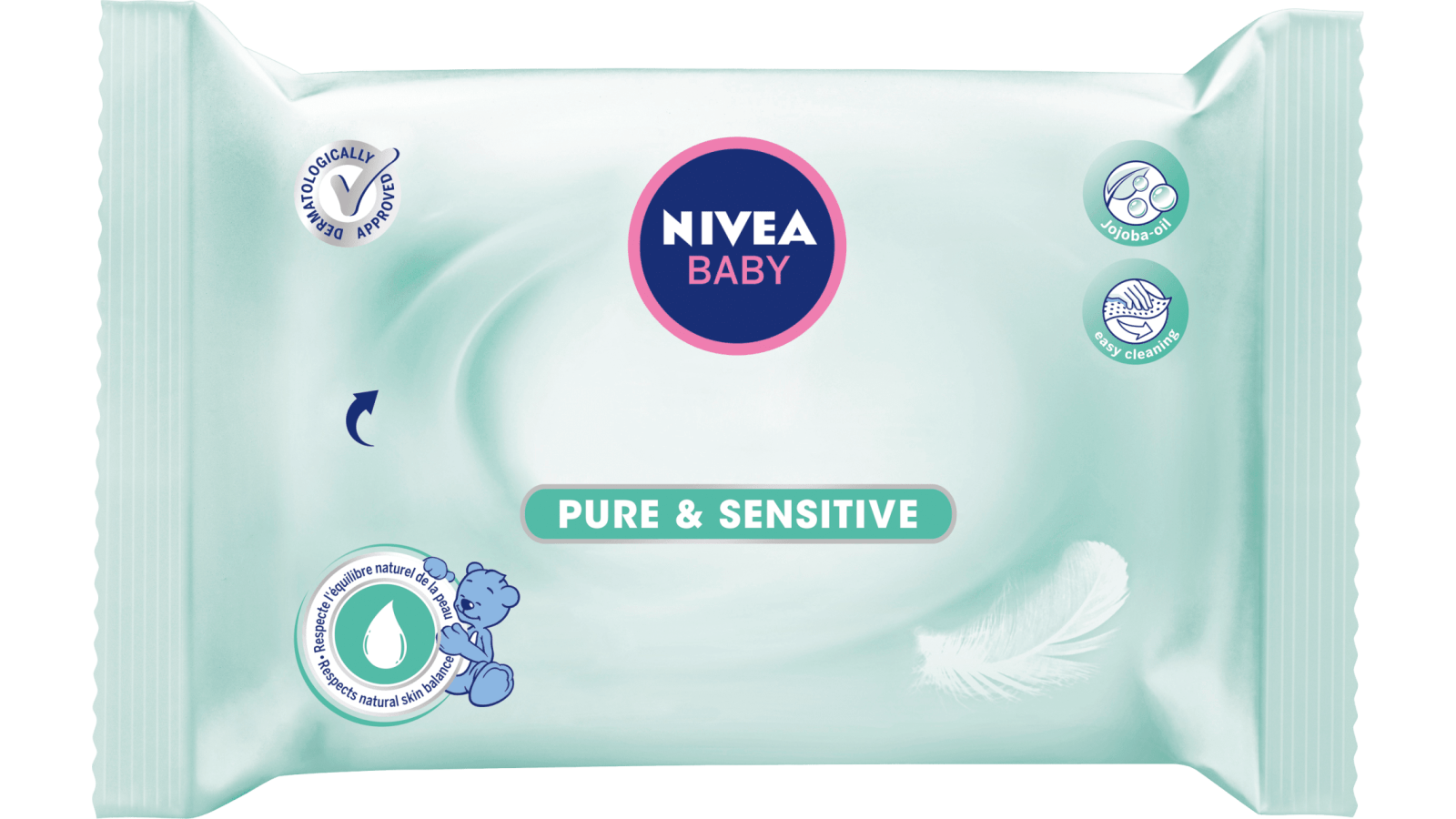 Vlažne maramice NIVEA Baby pure&sensitive 63kom - Cenoteka