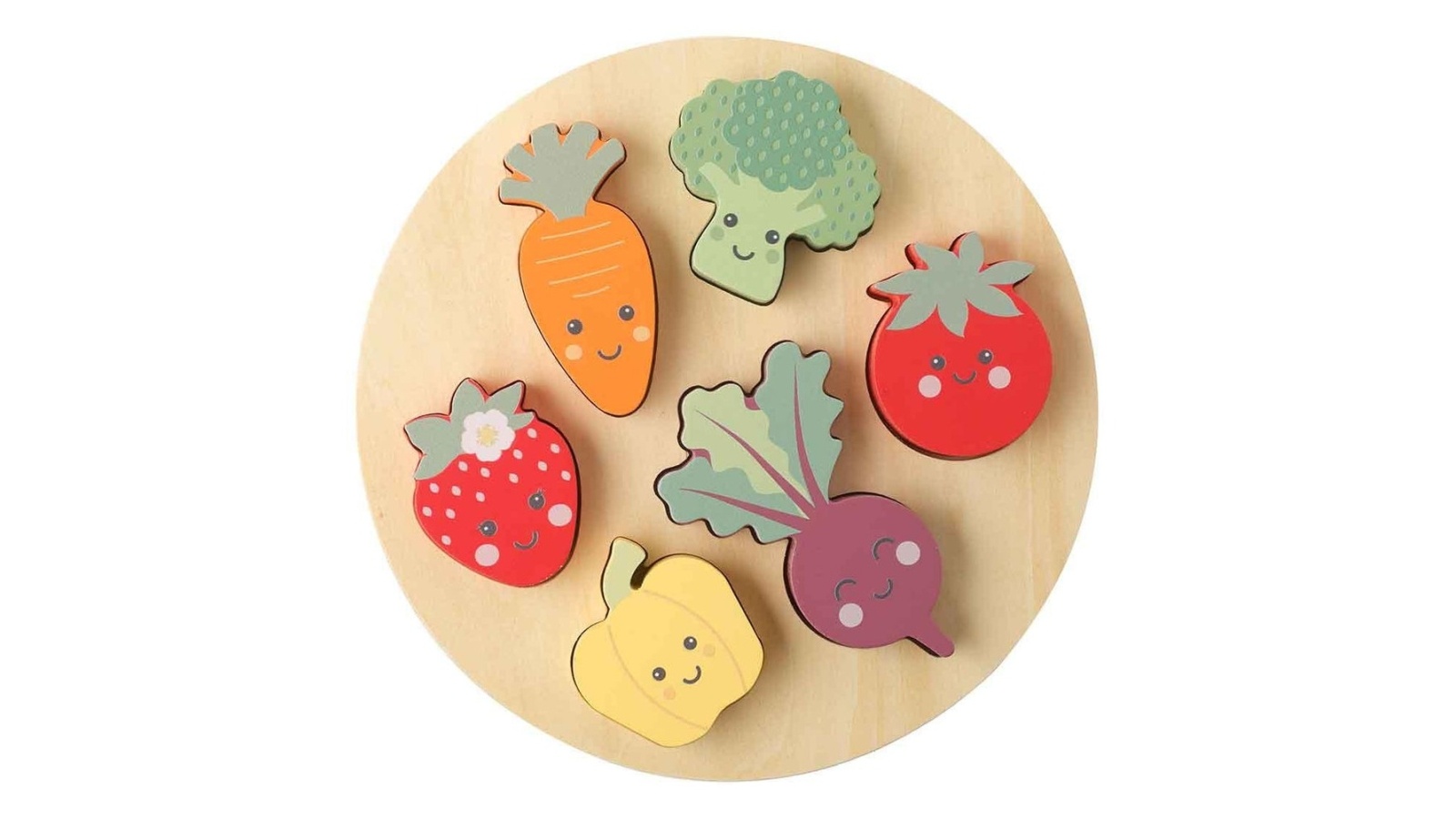 Drvena umetaljka sa oblicima Povrće ORANGE TREE TOYS - Cenoteka