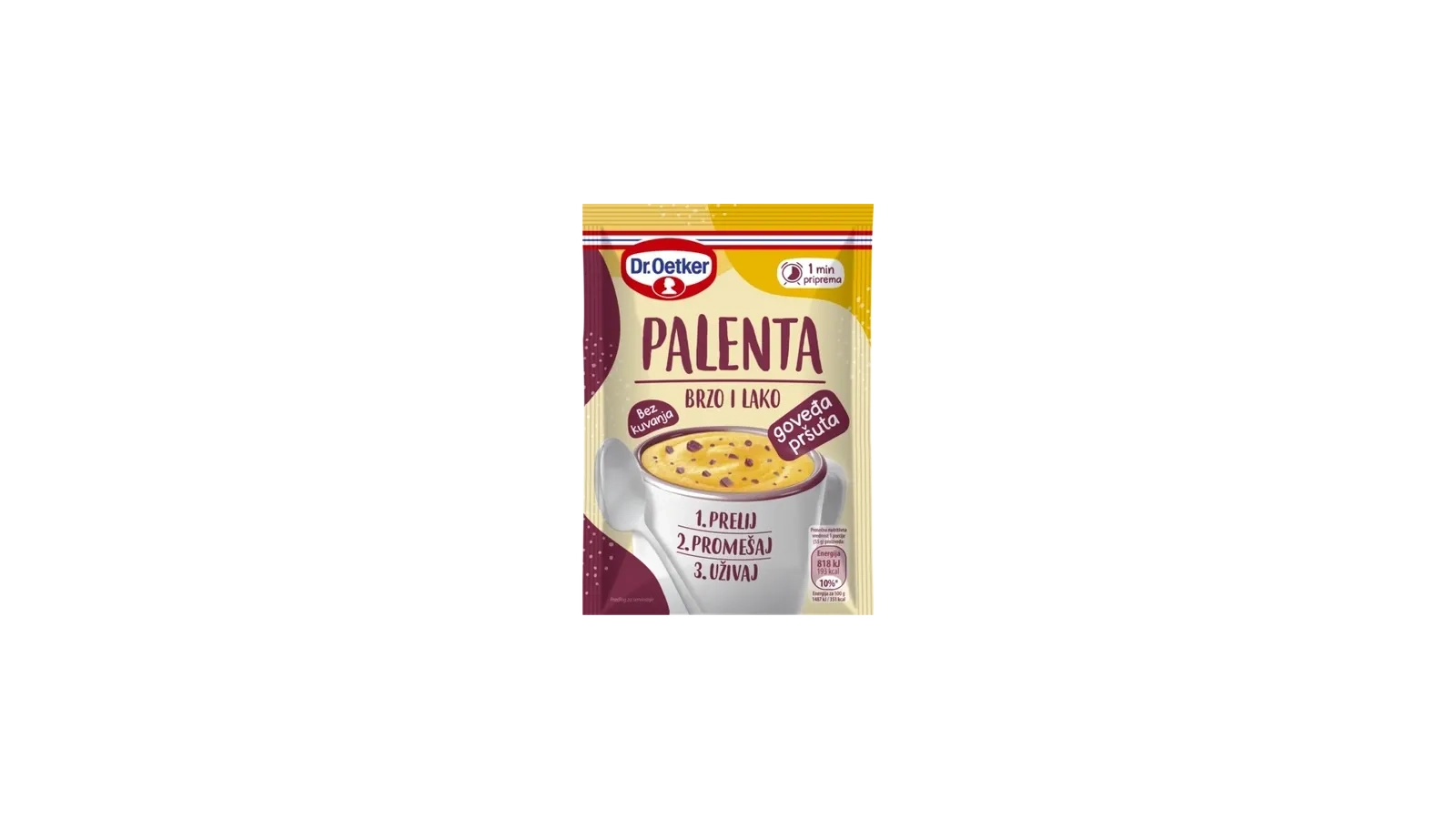 Instant palenta goveđa pršuta DR.OETKER 55g - Cenoteka