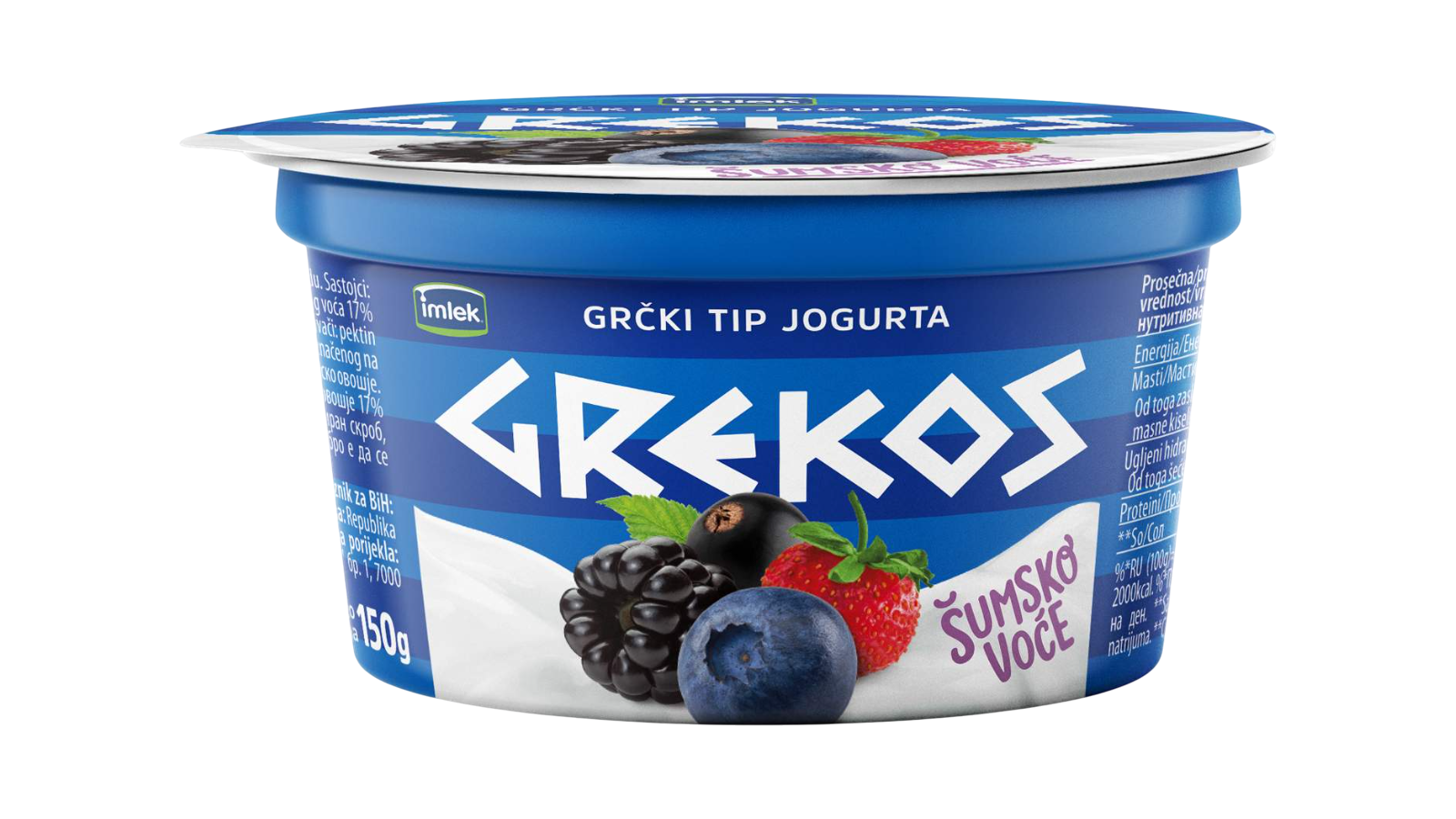 Jogurt GREKOS šumsko voće 150g - Cenoteka