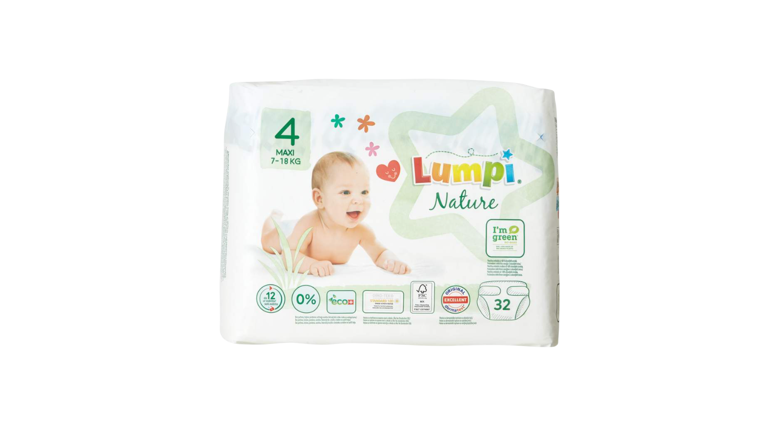 LUMPI pelene nature 4 maxi 32kom - Cenoteka