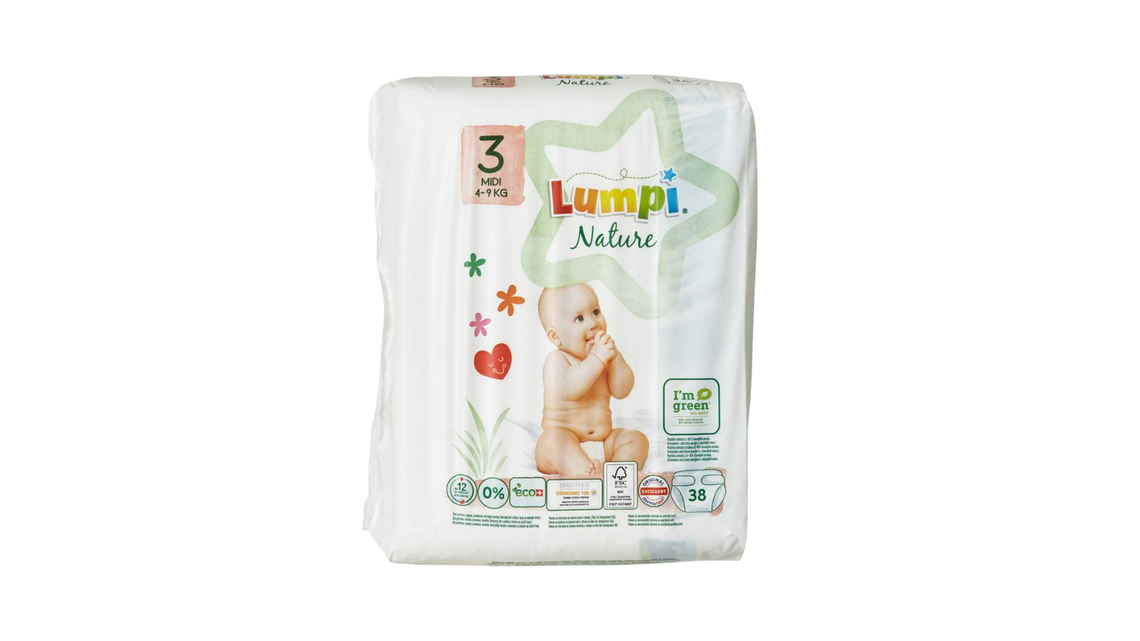 LUMPI pelene nature 3 midi 38kom - Cenoteka