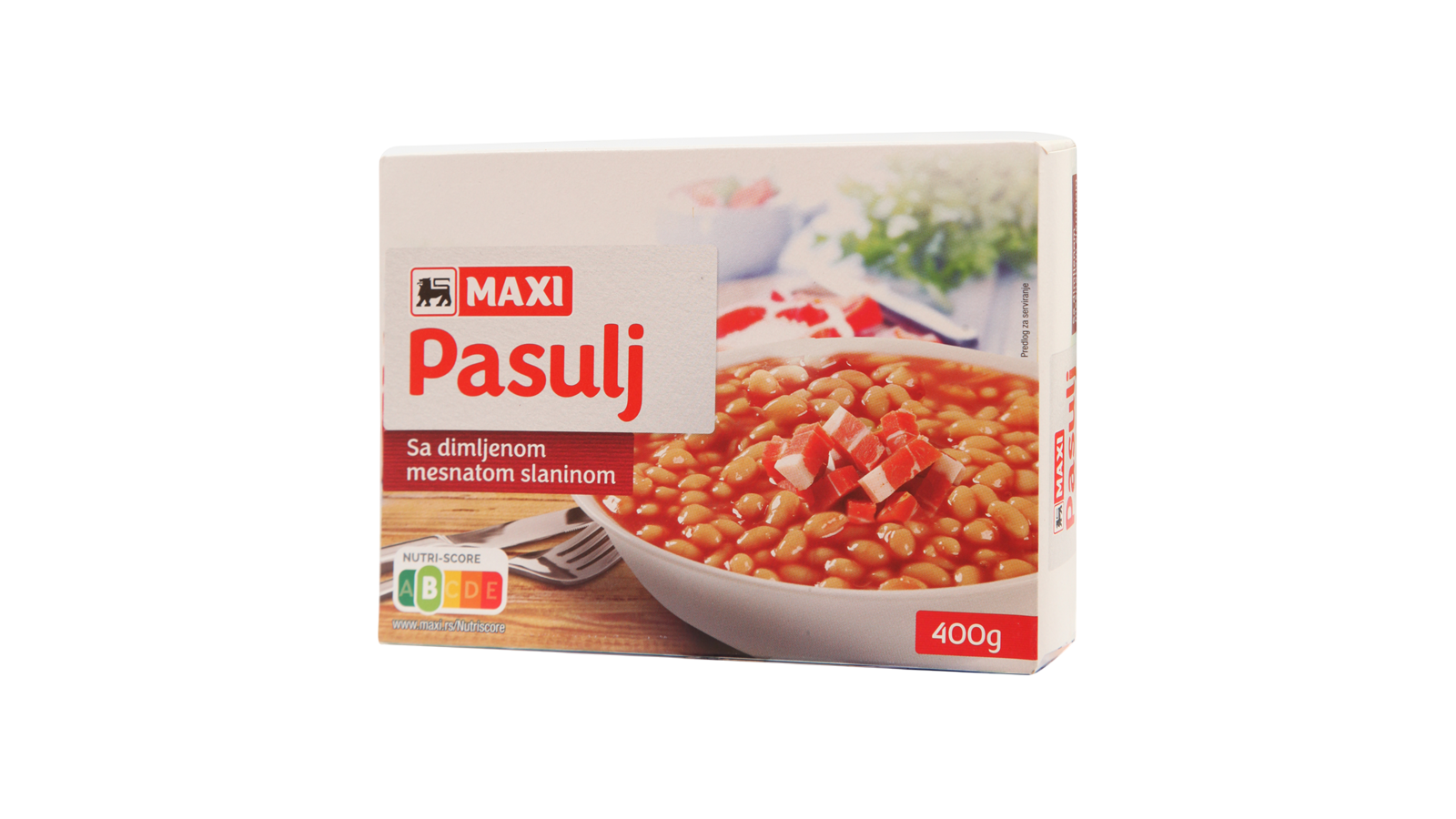 MAXI Pasulj sa slaninom 400g - Cenoteka