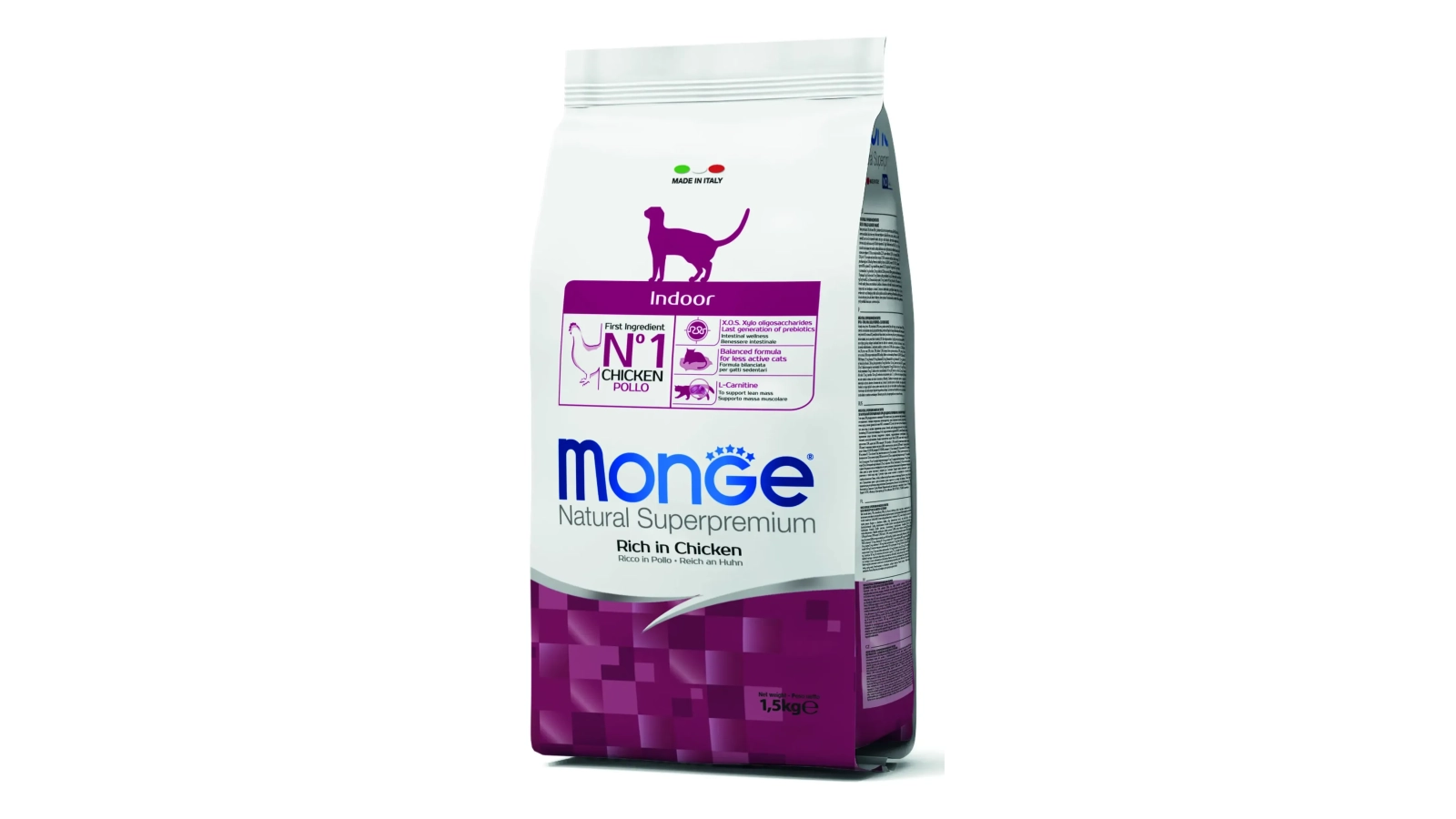 MONGE Cat indoor hrana za mačke piletina 1,5kg - Cenoteka