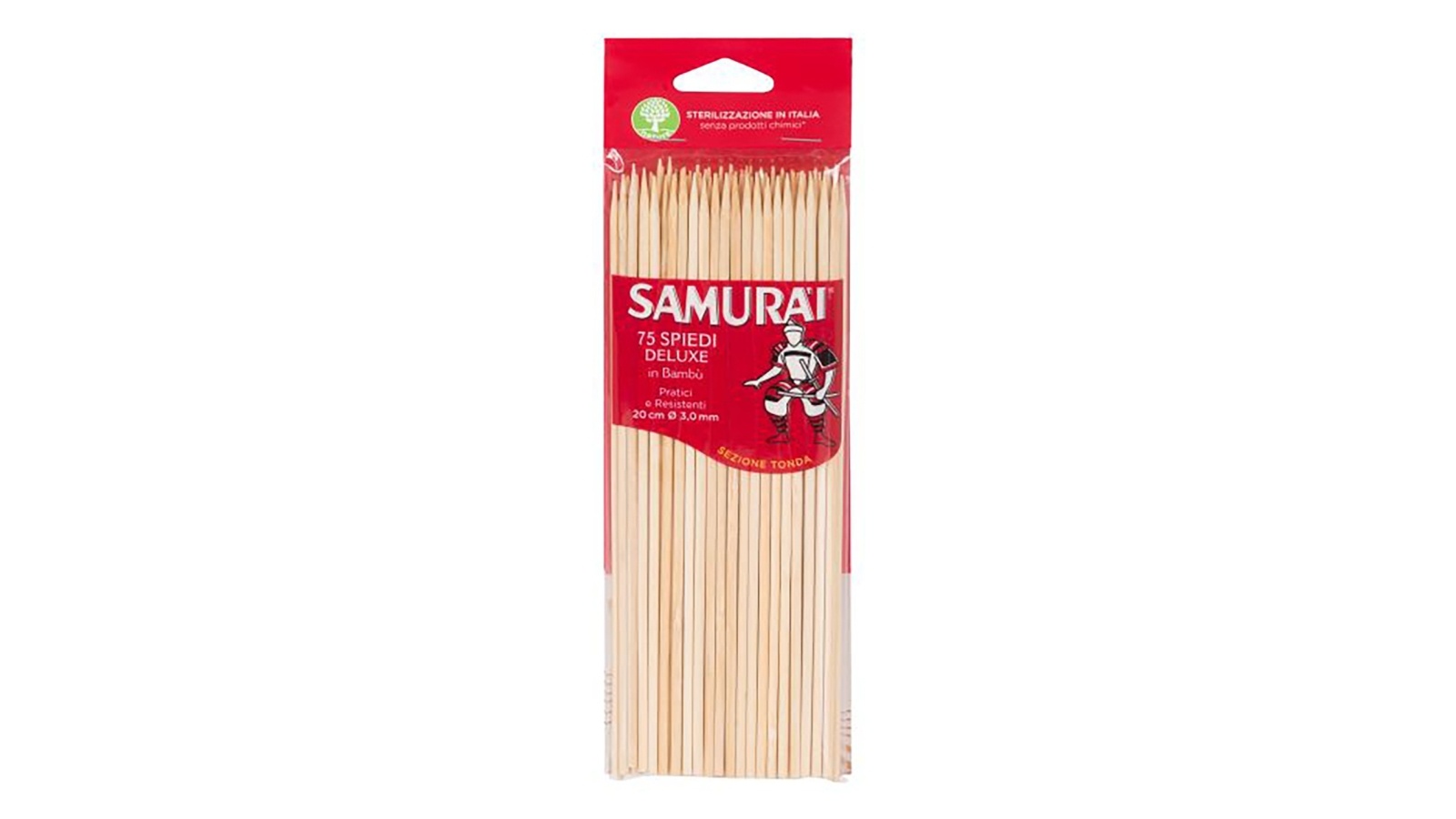 Štapići za ražnjice od bambusa SAMURAI 20cm 75kom - Cenoteka