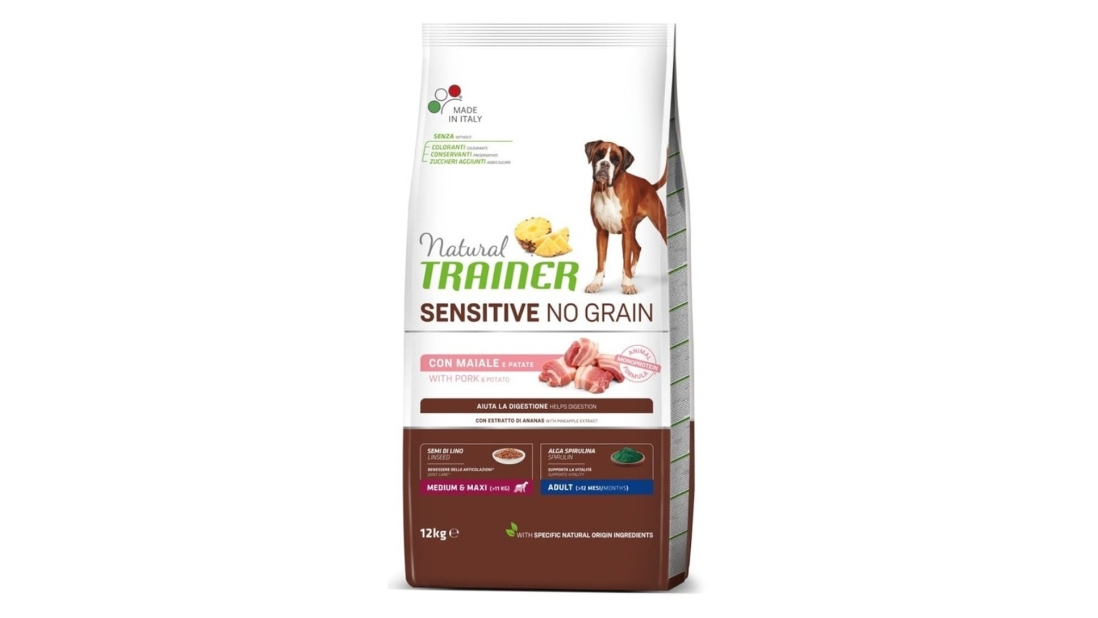 TRAINER Natural Sensitive hrana za pse bez glutena pork 12kg - Cenoteka