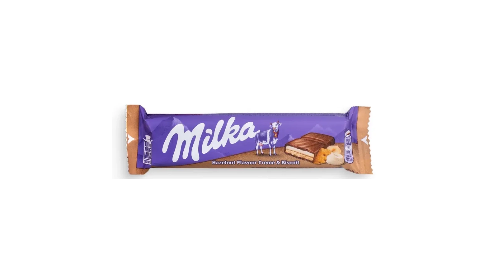 Čokoladica MILKA Hazelnut cream & biscuit 46g - Cenoteka
