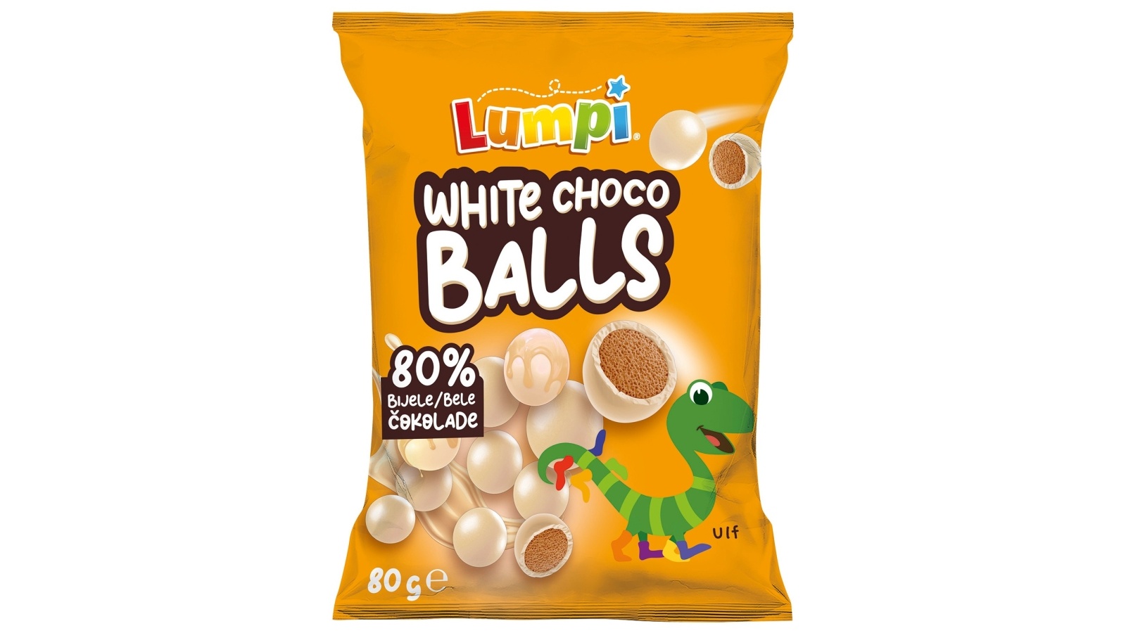 Flips LUMPI čoko balls white 80g - Cenoteka