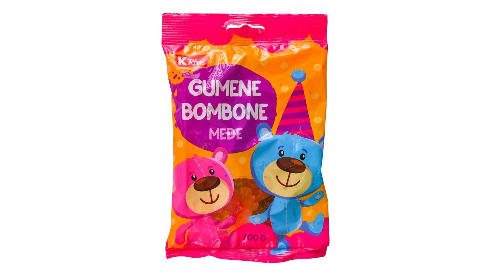 Gumene bombone K PLUS mede 200g - Cenoteka