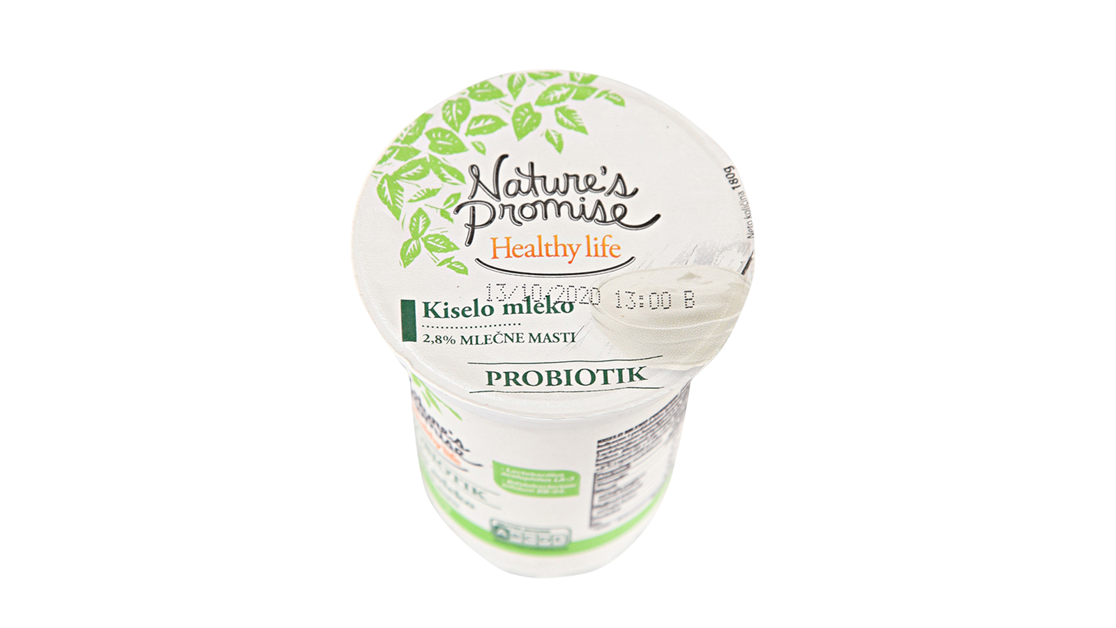 Kiselo mleko NATURE'S PROMISE probiotik 2,8%mm 180g - Cenoteka