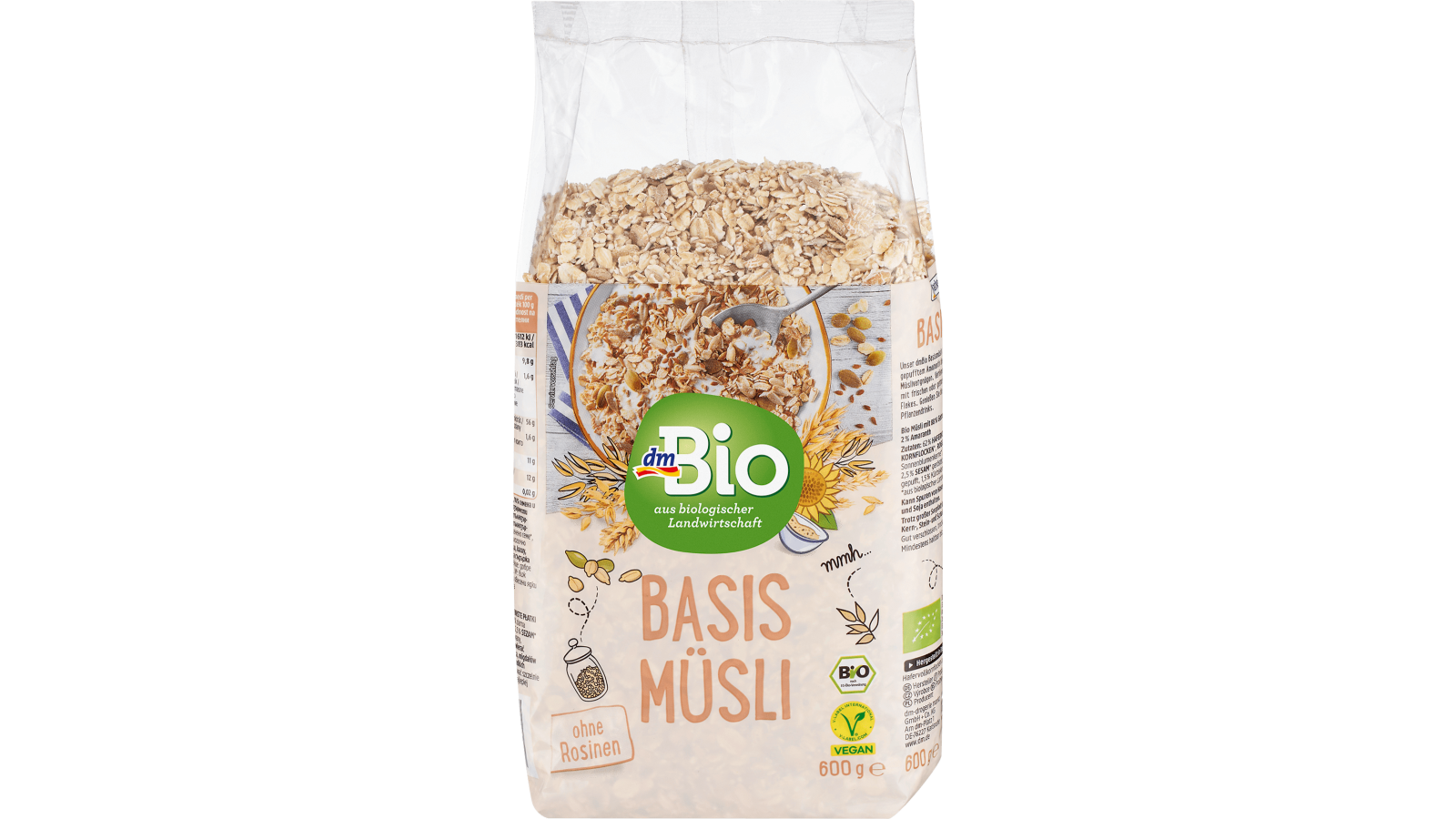 Bazični musli DM BIO 600g - Cenoteka