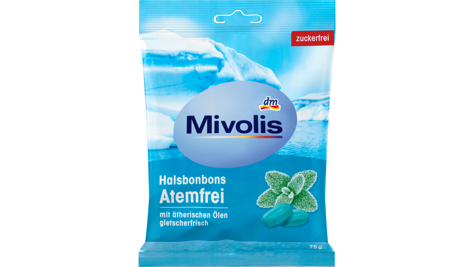 Bombone MIVOLIS mentol i etarsko ulje sa zaslađivačima 75g - Cenoteka