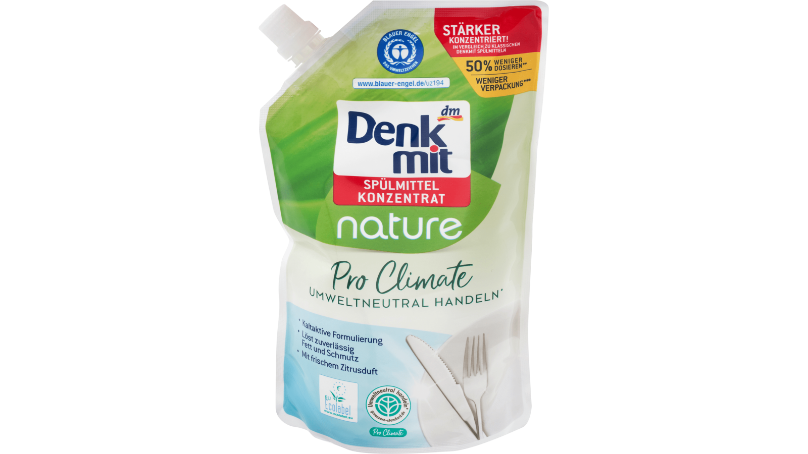 Deterdžent za posuđe DENKMIT Nature pro climate dopuna 500ml - Cenoteka