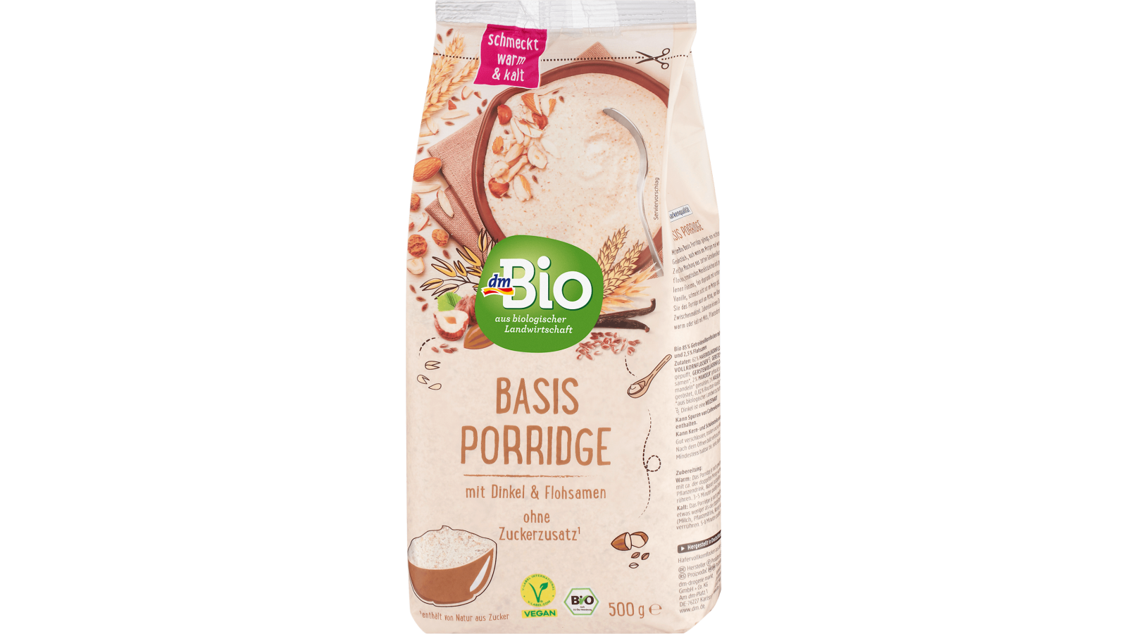 Pahuljice DM BIO Basis porridge kaša sa speltom i psilijumom 500g ...