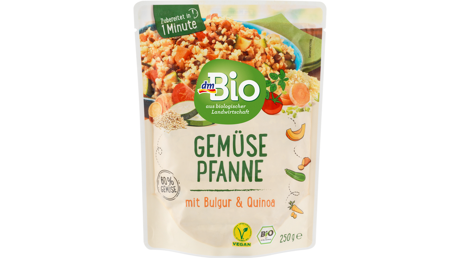 DM BIO gotovo jelo povrće sa bulgurom i kinoom 250g - Cenoteka