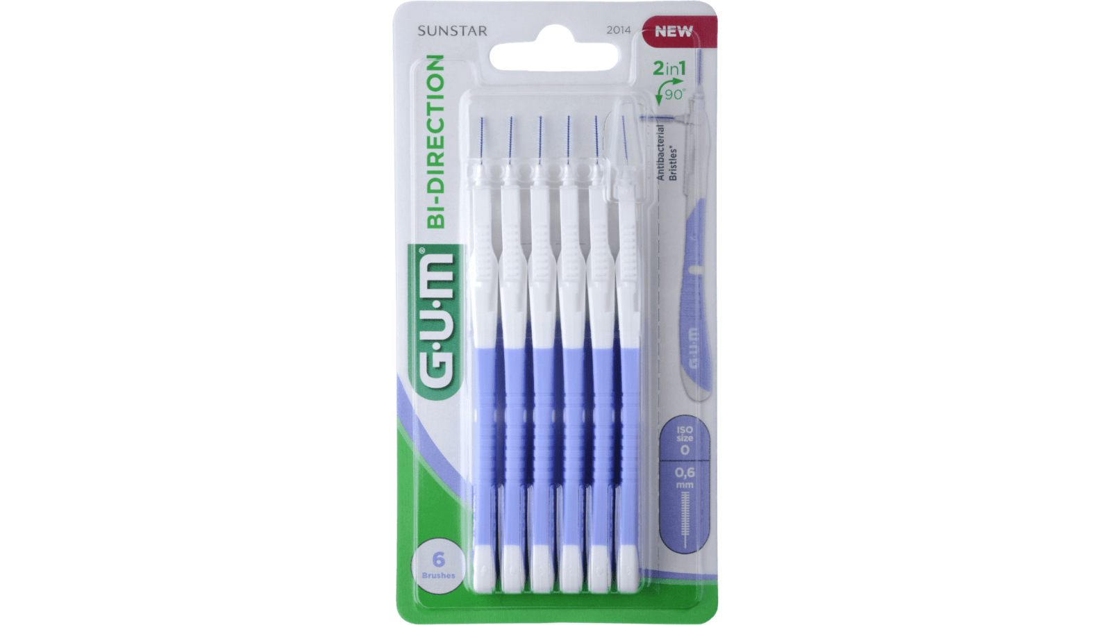 GUM ISO 2 Bi direction interdentalna četkica 6kom - Cenoteka