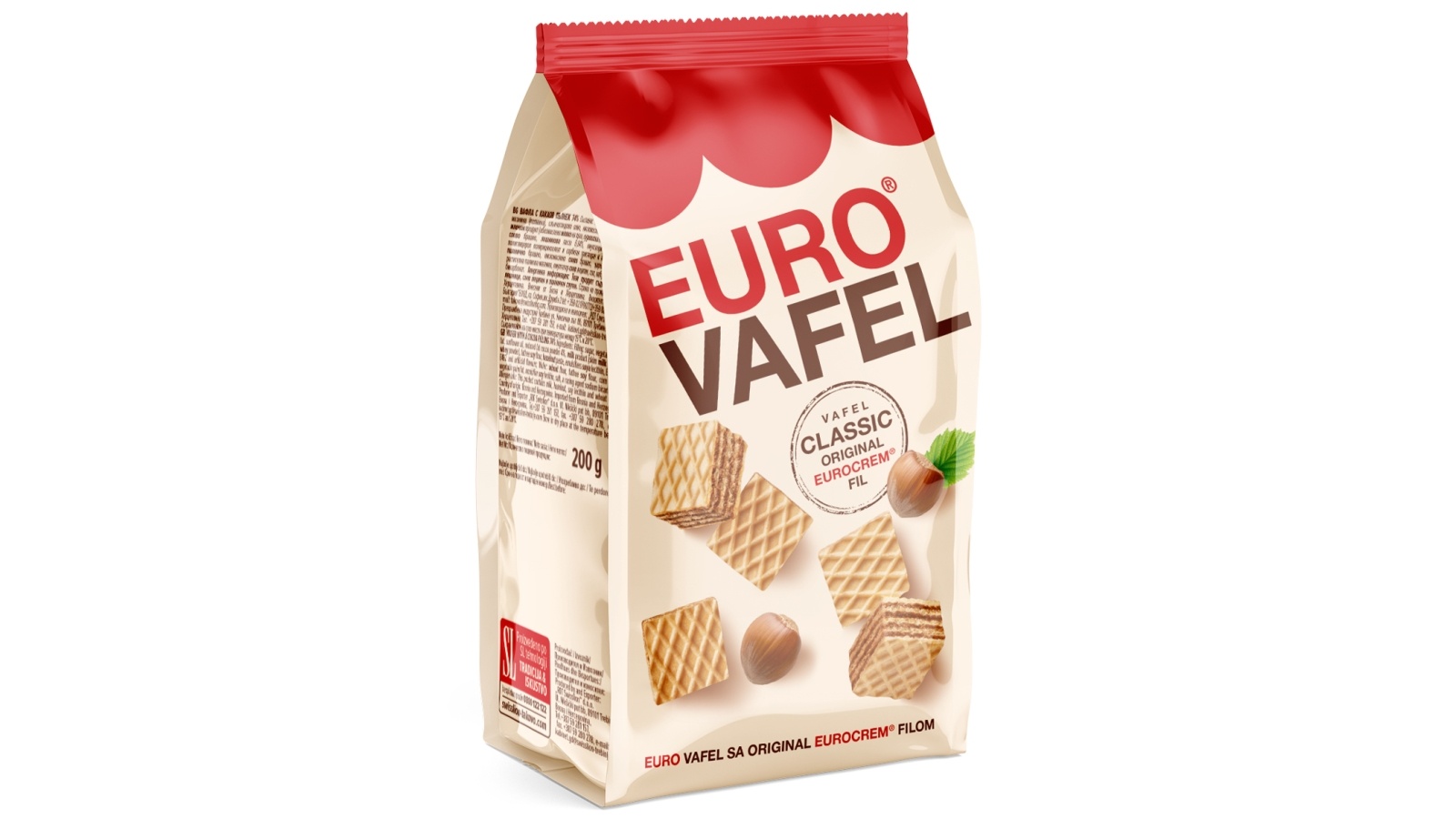 Napolitanka SWISSLION Eurovafel kocka 200g - Cenoteka