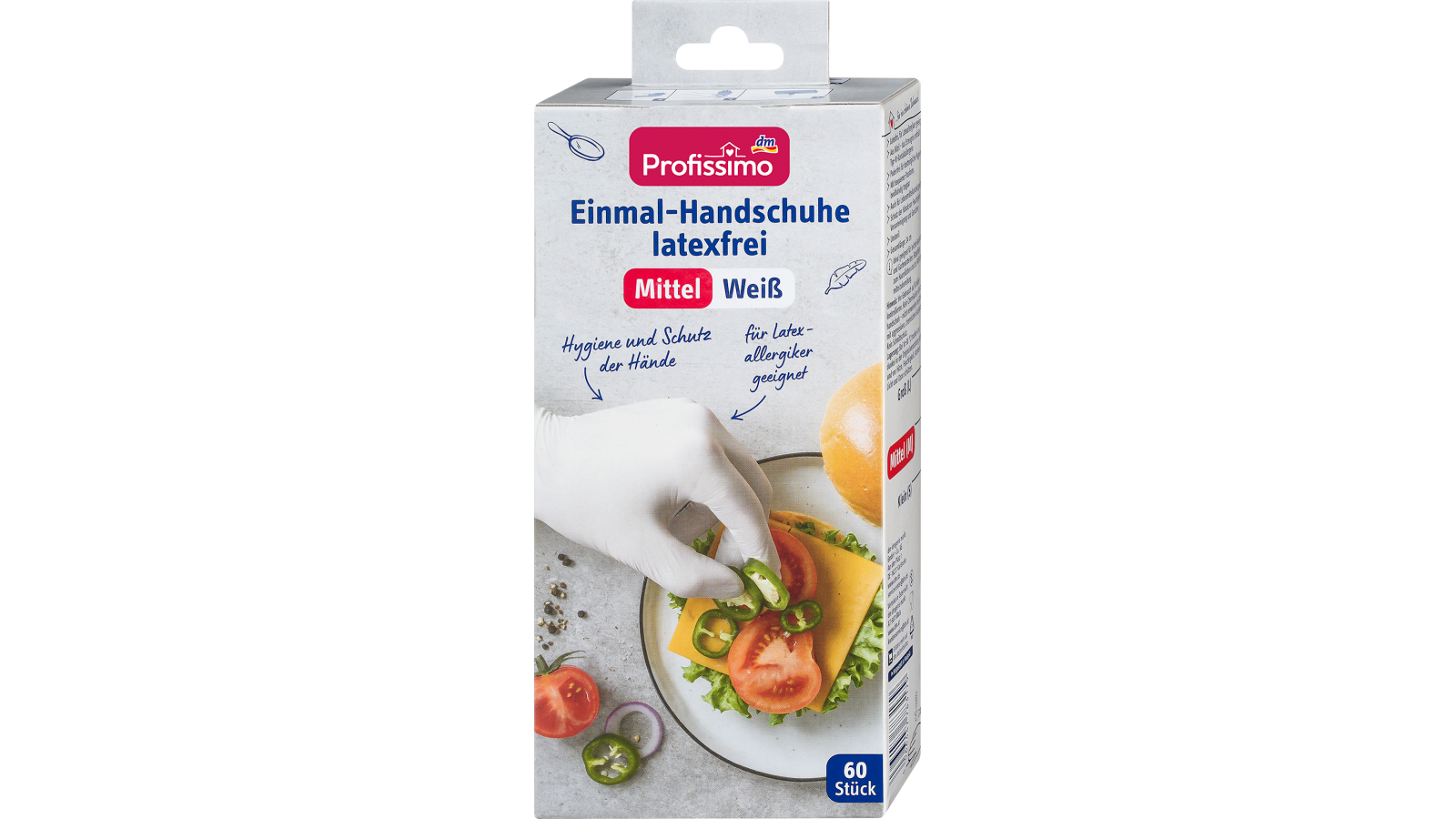 PROFISSIMO jednokratne rukavice bez lateksa M bele 60kom - Cenoteka