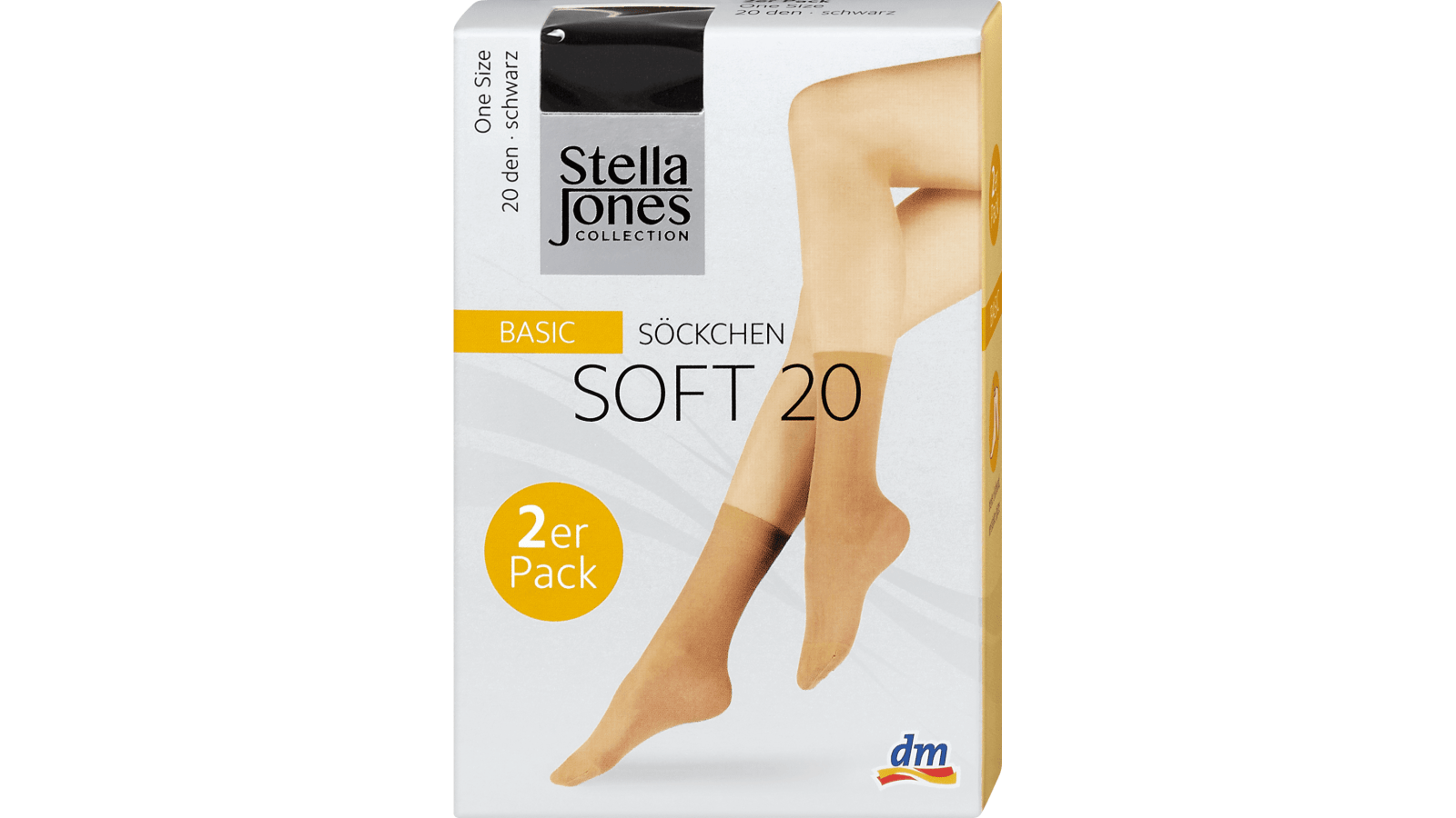 STELLA JONES Basic soft sokne 20den crne univerzalne 4kom - Cenoteka
