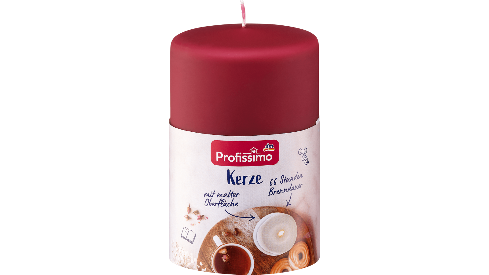 Sveća PROFISSIMO mat bordo 120/80 1kom - Cenoteka