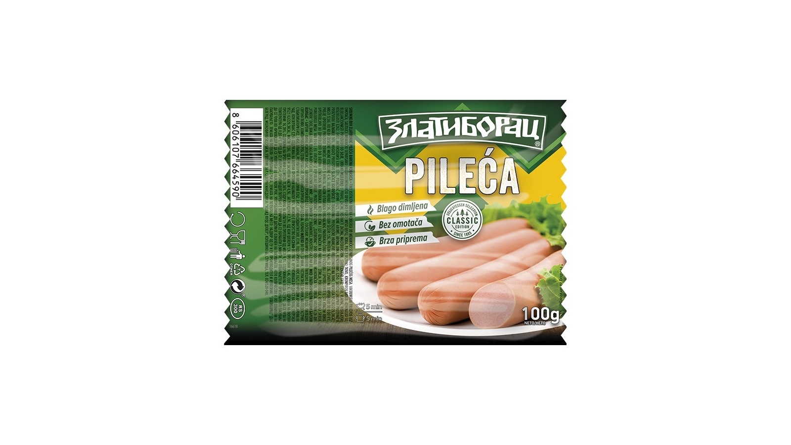 Viršle ZLATIBORAC Pileća 100g - Cenoteka